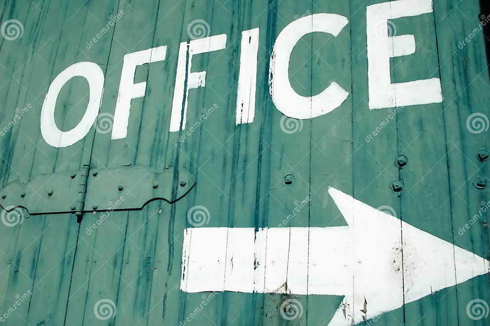 Office Sign stock image. Image of green, arrow, point, direction - 256463