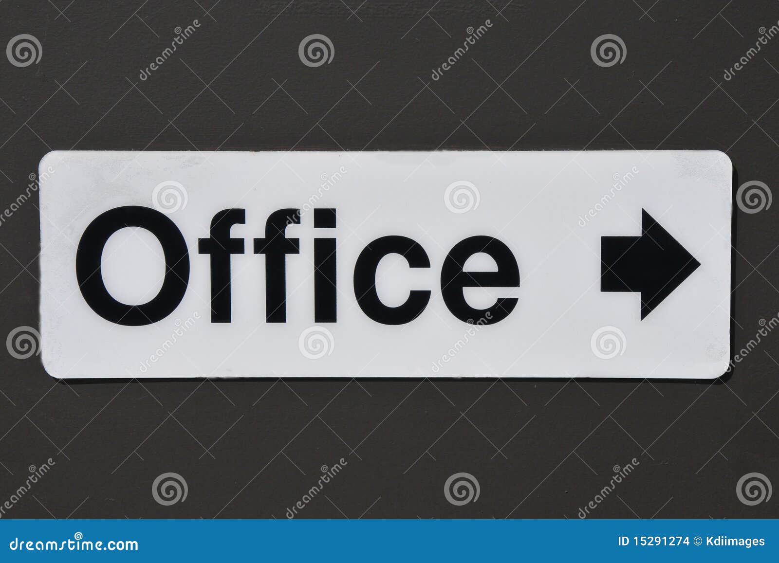 Office Sign with Directional Arrow Stock Photo - Image of sign, company ...