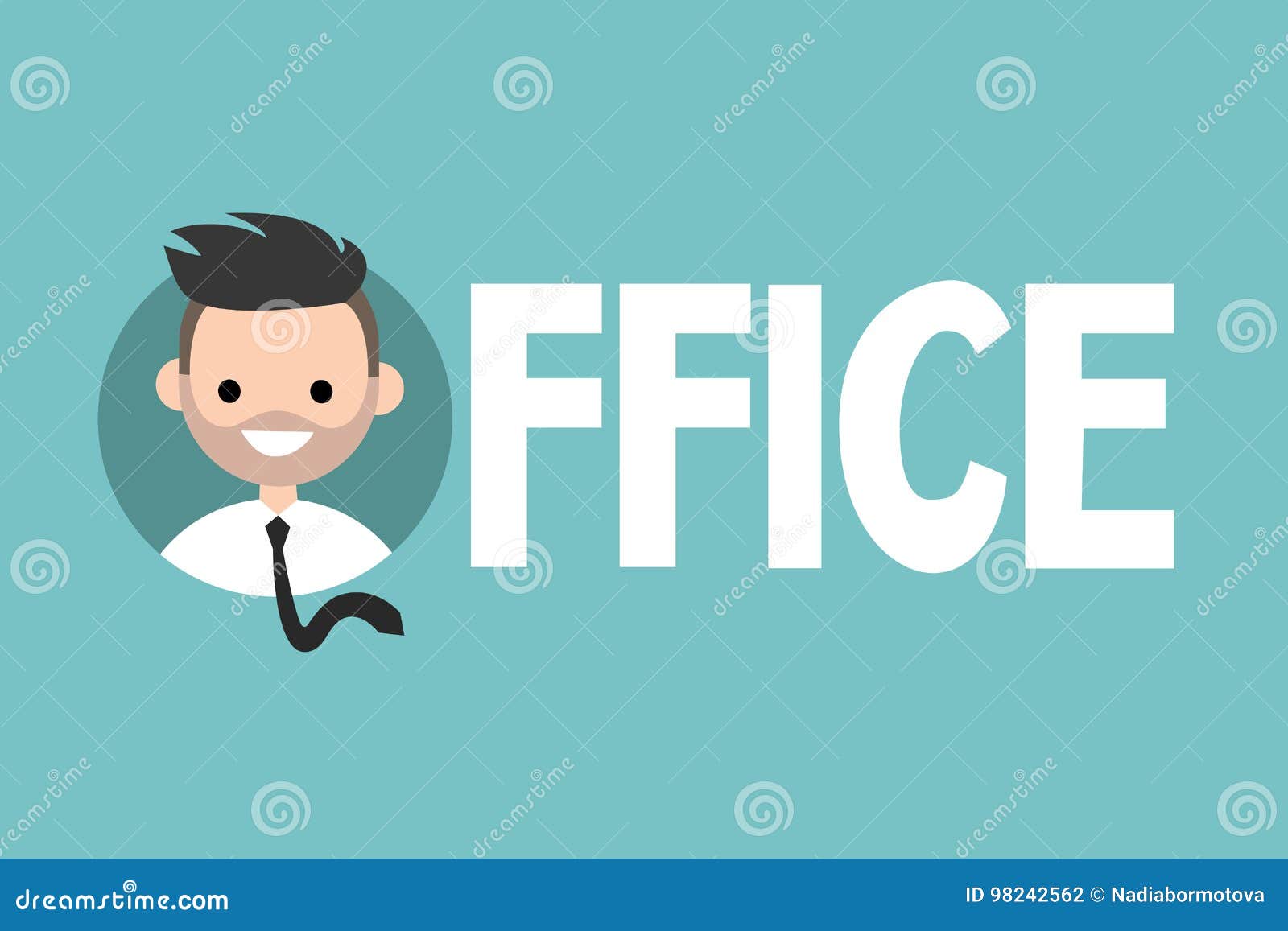 Office Sign: Young Successful Manager Icon Stock Illustration ...