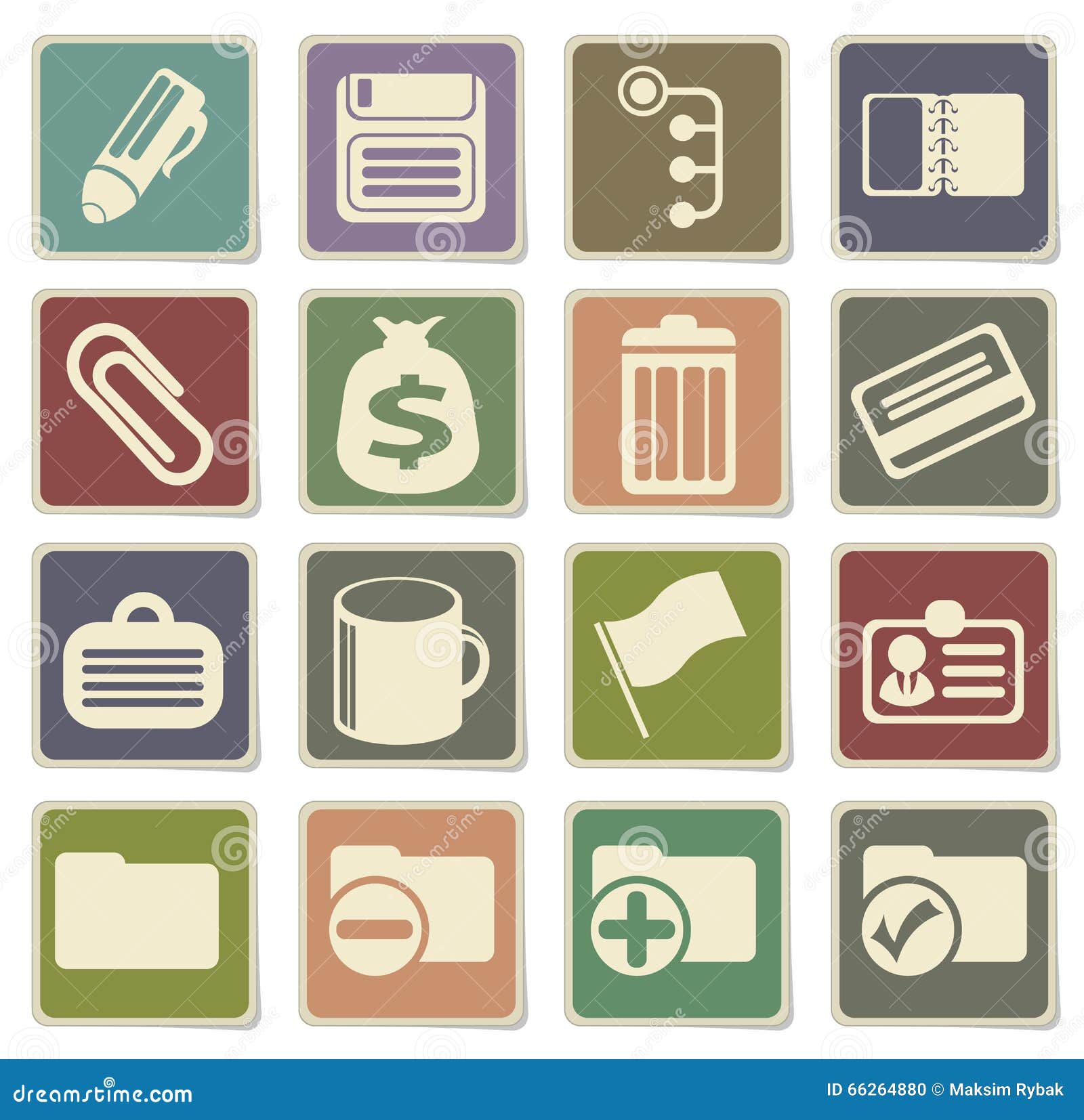 Office simply icons stock vector. Illustration of text - 66264880