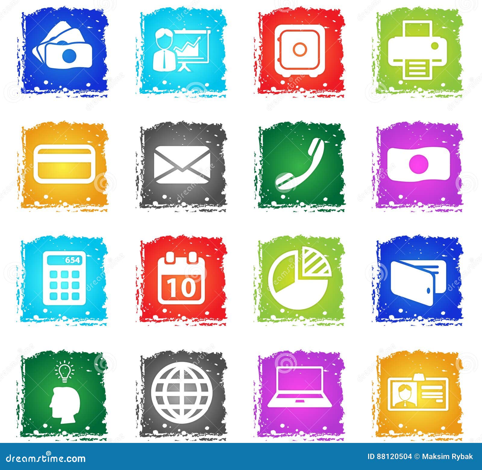 Office simply icons stock vector. Illustration of presentation - 88120504