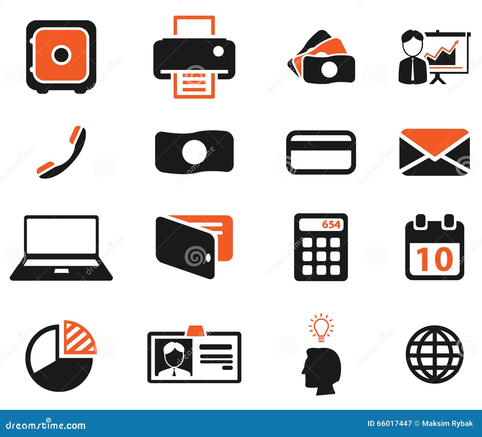 Office simply icons stock vector. Illustration of money - 66017447