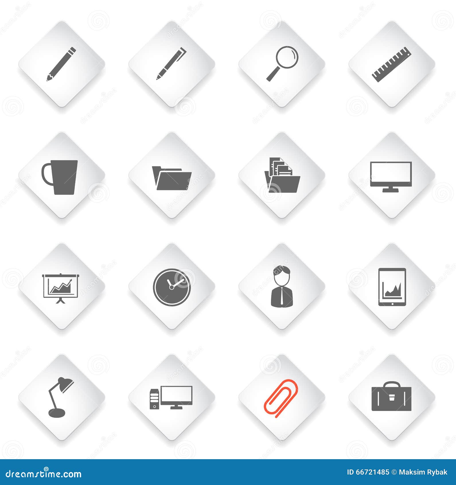 Office simply icons stock vector. Illustration of computer - 66721485