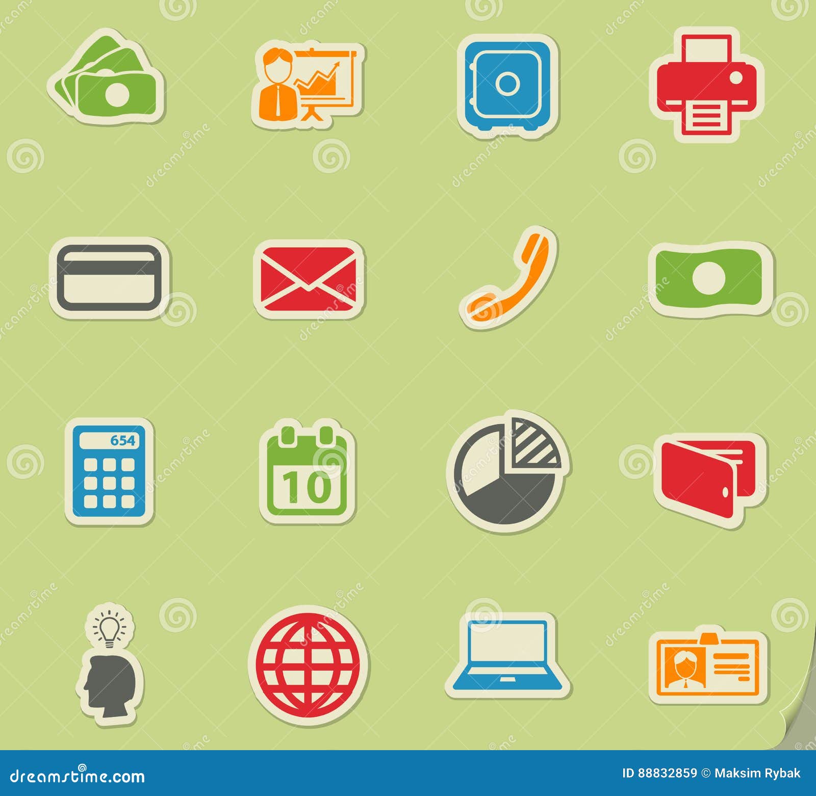 Office simply icons stock illustration. Illustration of calculator ...