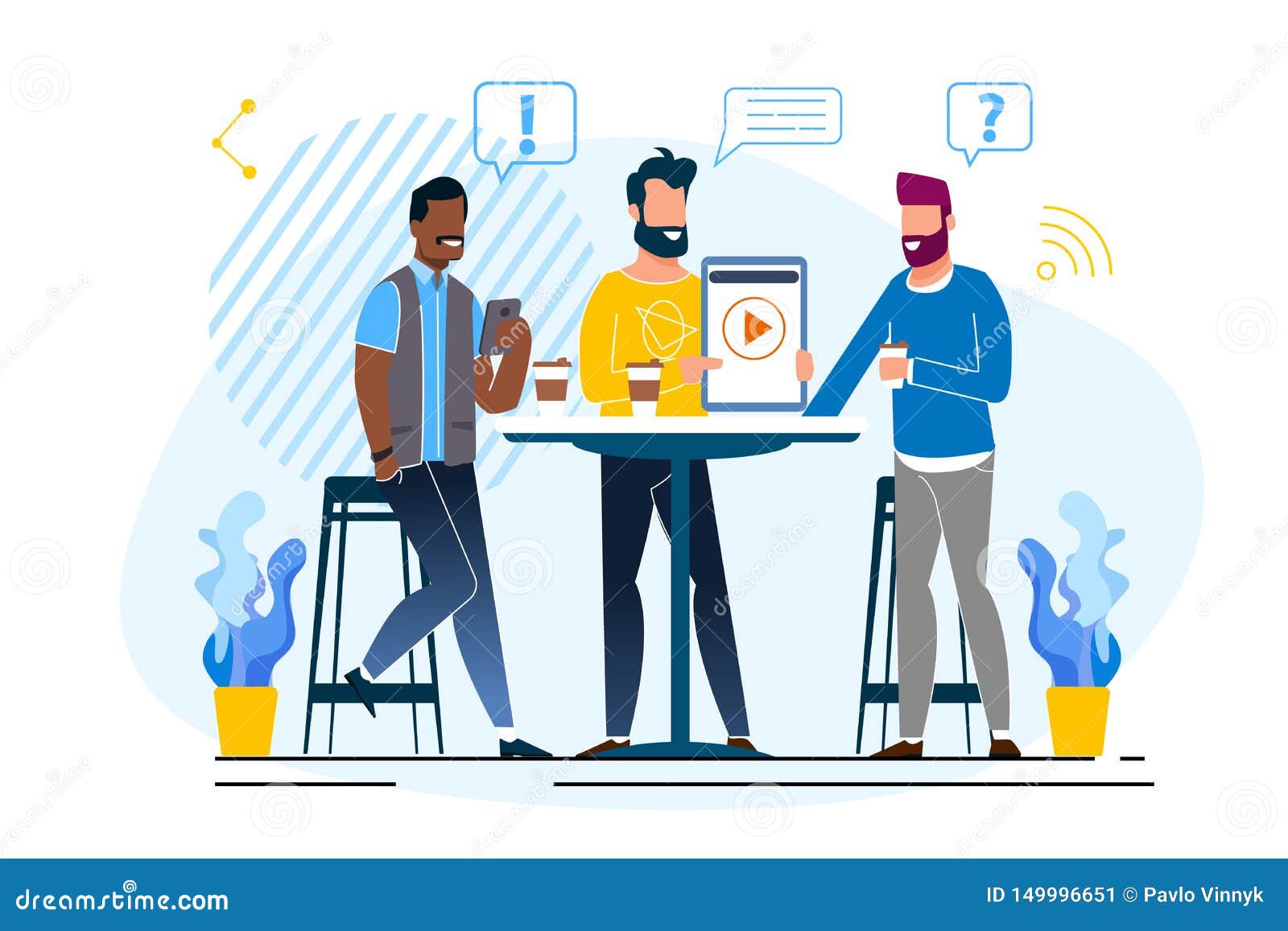 Office Situation Discussion Vector Illustration. Stock Vector ...