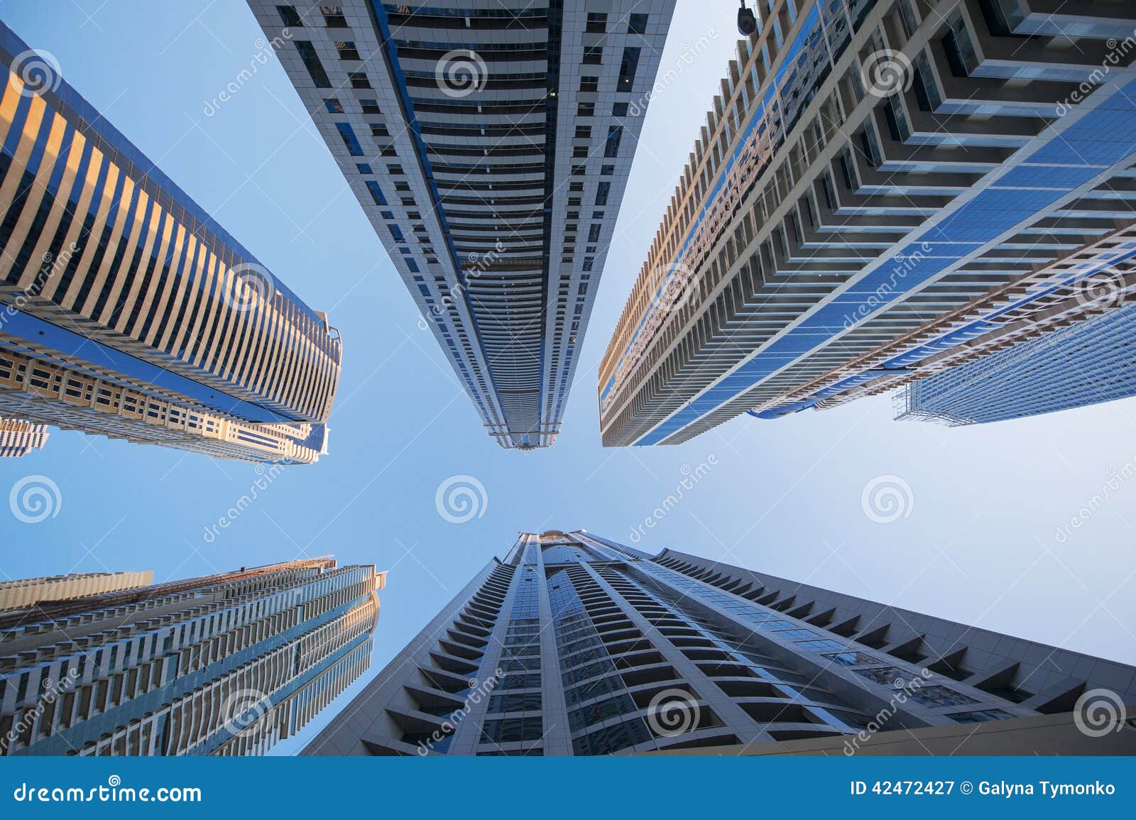 Office Skyscrapers on Blue Sky Background Stock Image - Image of city ...