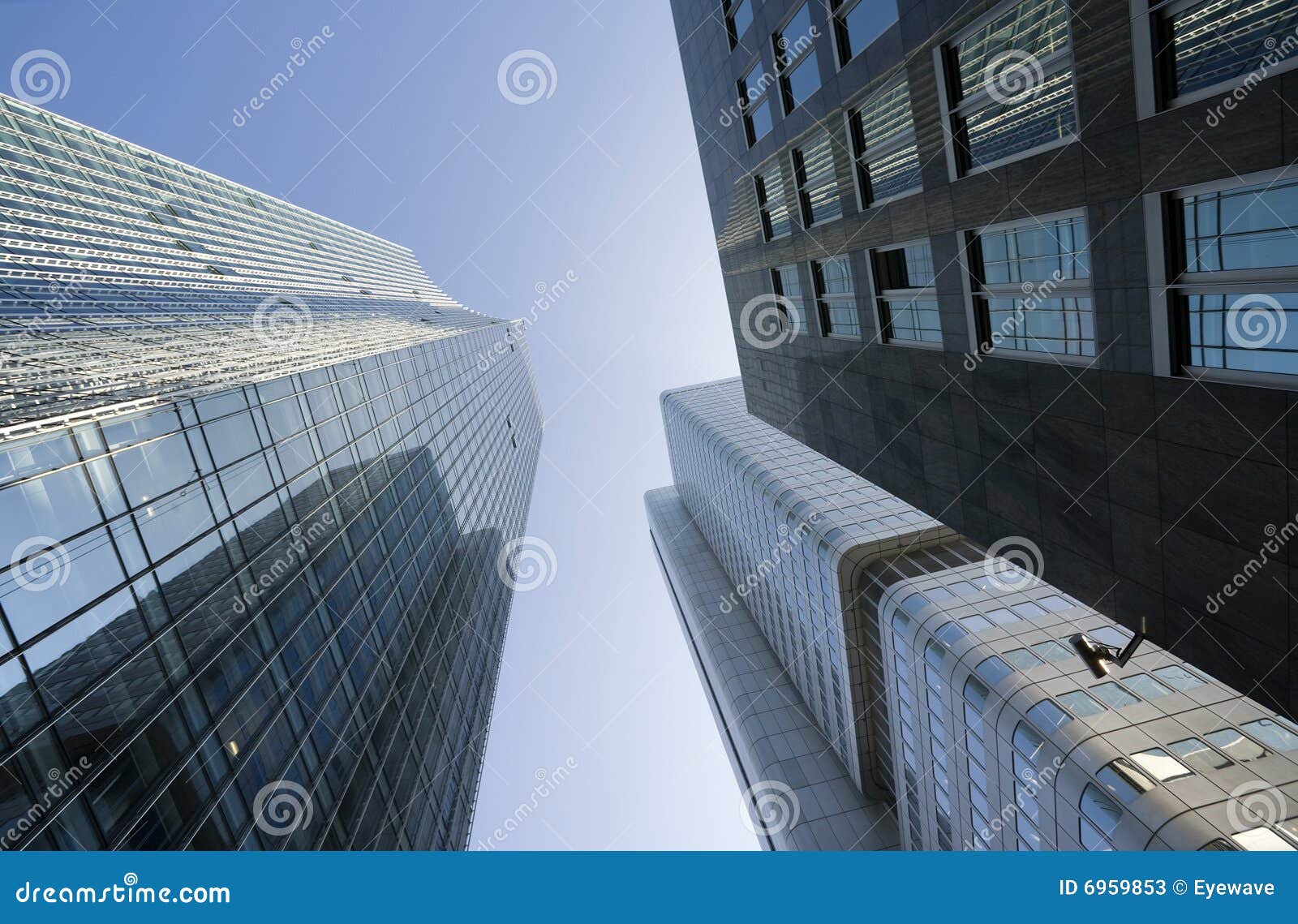 Office Skyscrapers Perspective View Stock Image - Image of tall, high ...