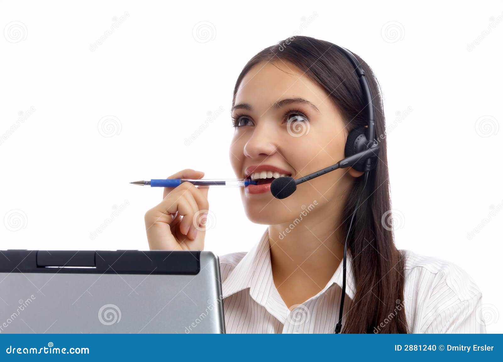 Office smile stock photo. Image of laptop, hotline, centre - 2881240