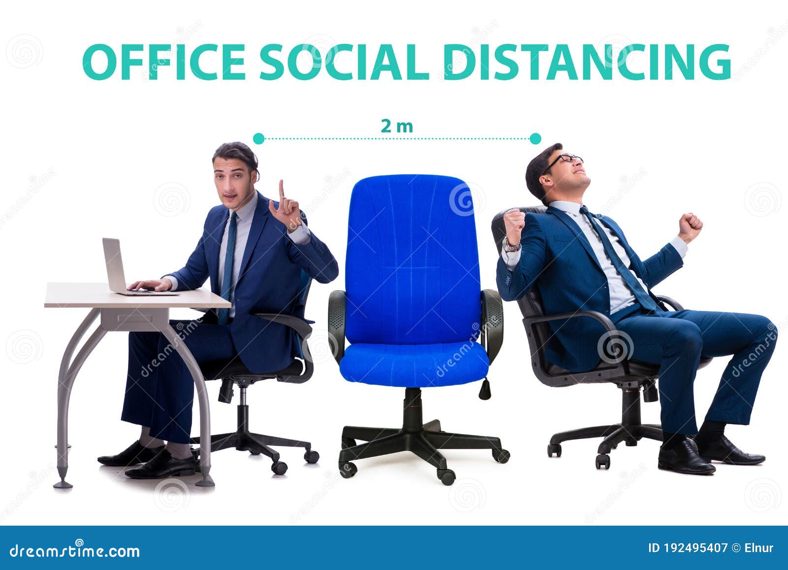 Office Social Distancing Concept during Coronavirus Pandemic Stock ...