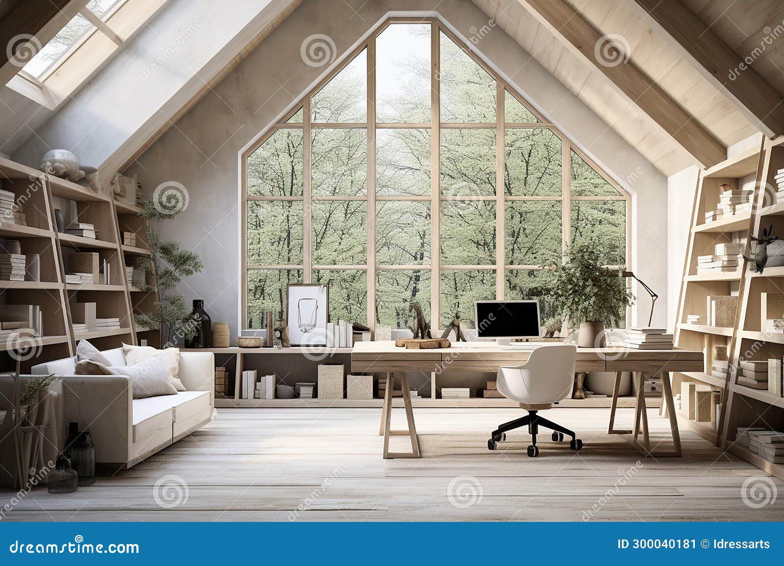 Office Space for Creative Actions in Bright, Scandinavian Style Stock ...