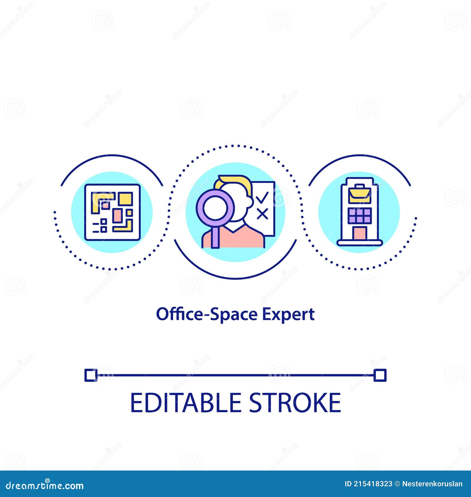 Office-space Expert Concept Icon Stock Vector - Illustration of idea ...