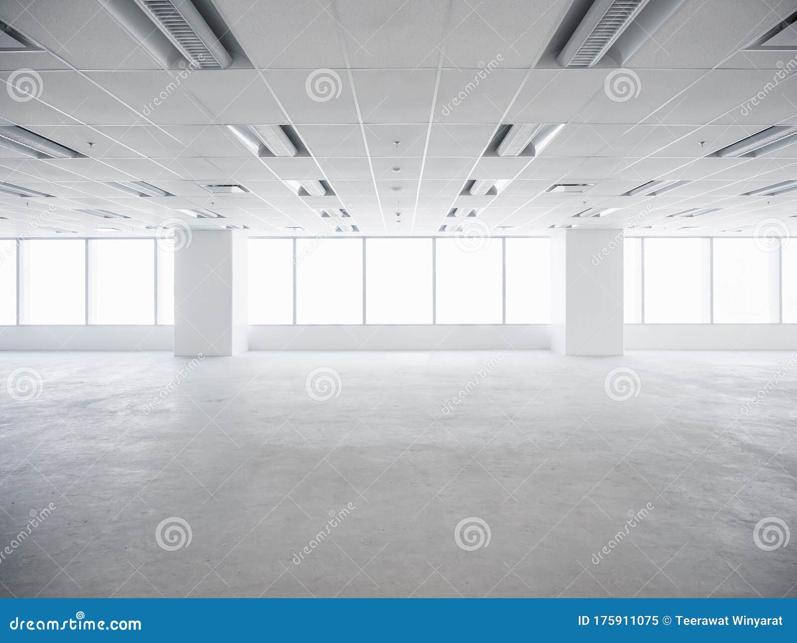 Office Space Interior Building for Rent Modern Architecture Stock Image ...