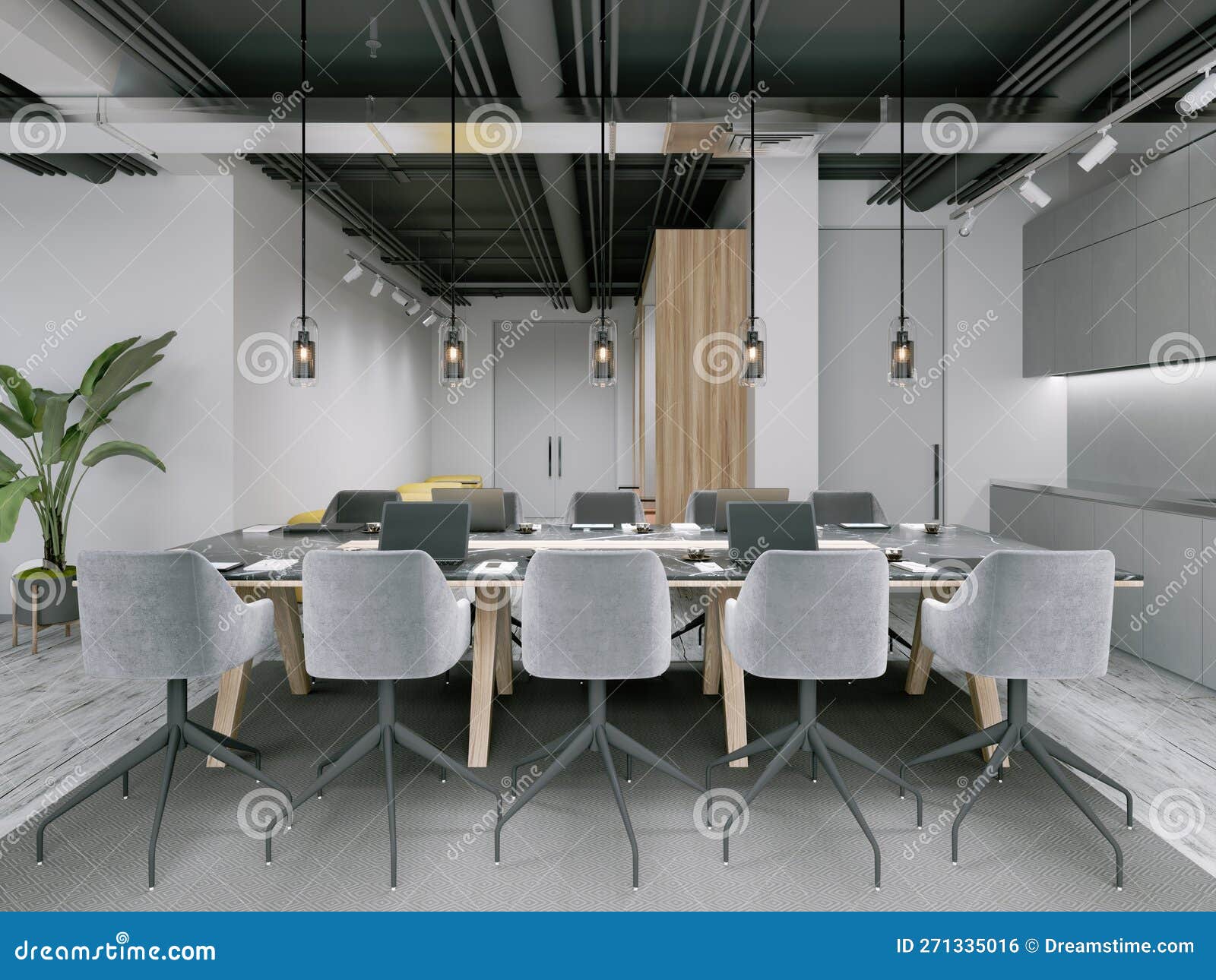 Office Space with a Large Table for Conferences and Negotiations with ...