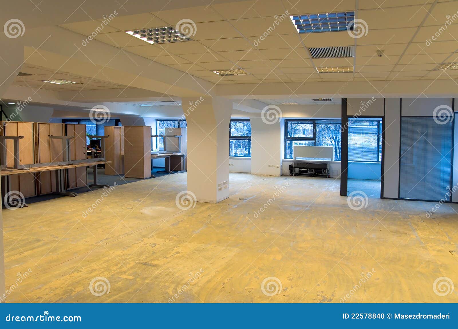 Office space renovation stock photo. Image of wide, work - 22578840