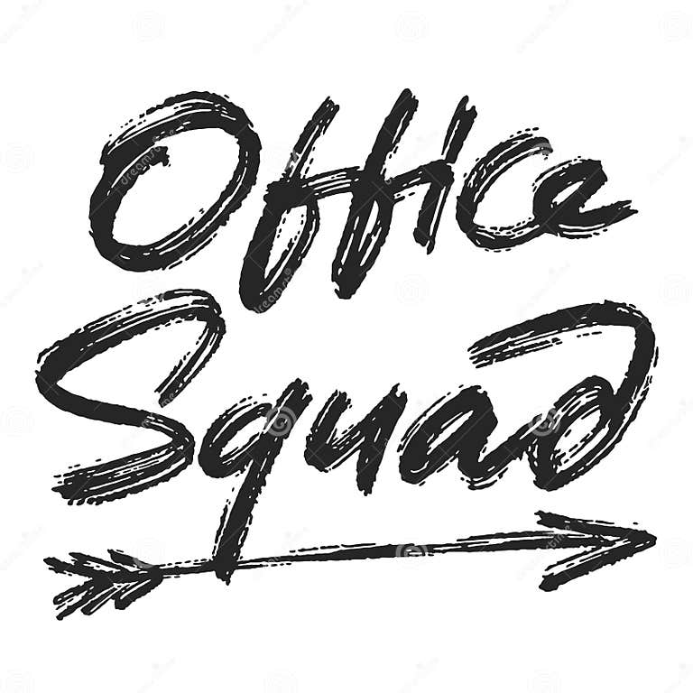 Office Squad Vector Lettering Stock Vector - Illustration of team ...