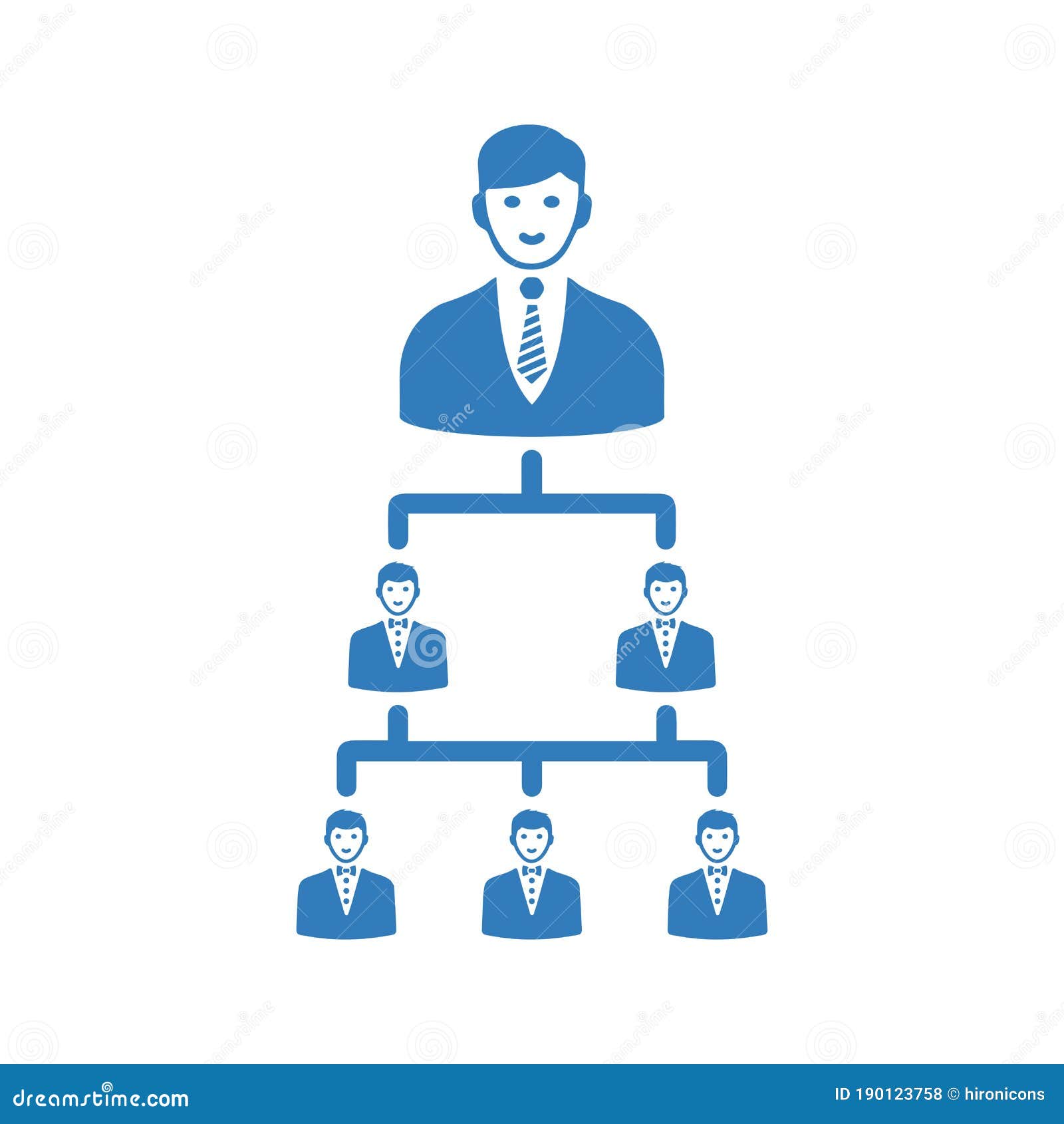 Office Staff Management Icon / Blue Color Stock Vector - Illustration ...