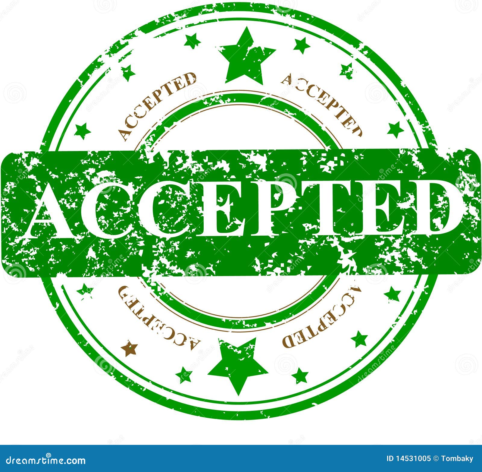 Office Stamp with the Word ACCEPTED Stock Vector - Illustration of ...