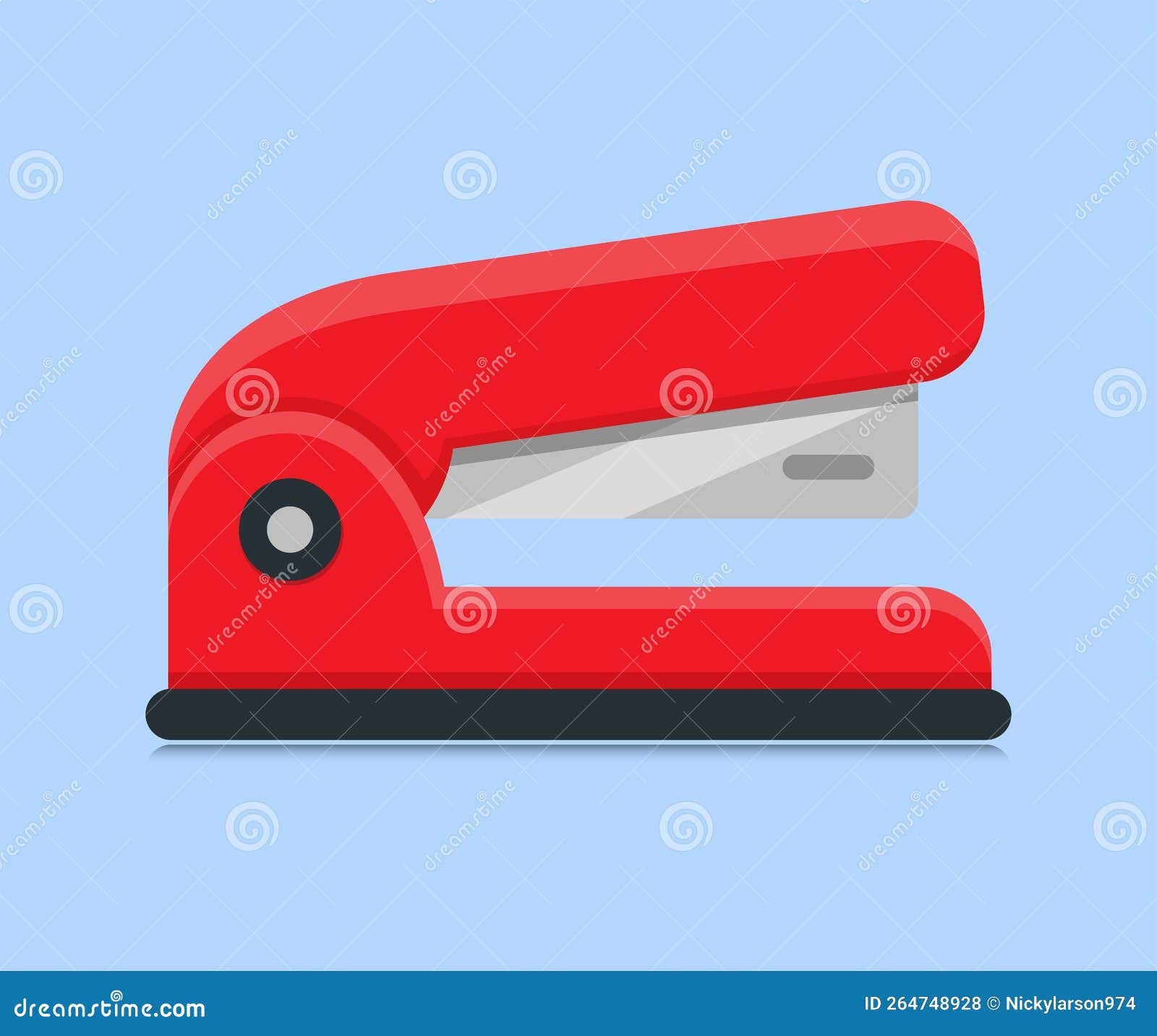 Office Stapler Isometric Vector. Blue Tool For Stapling Paper Sheets ...