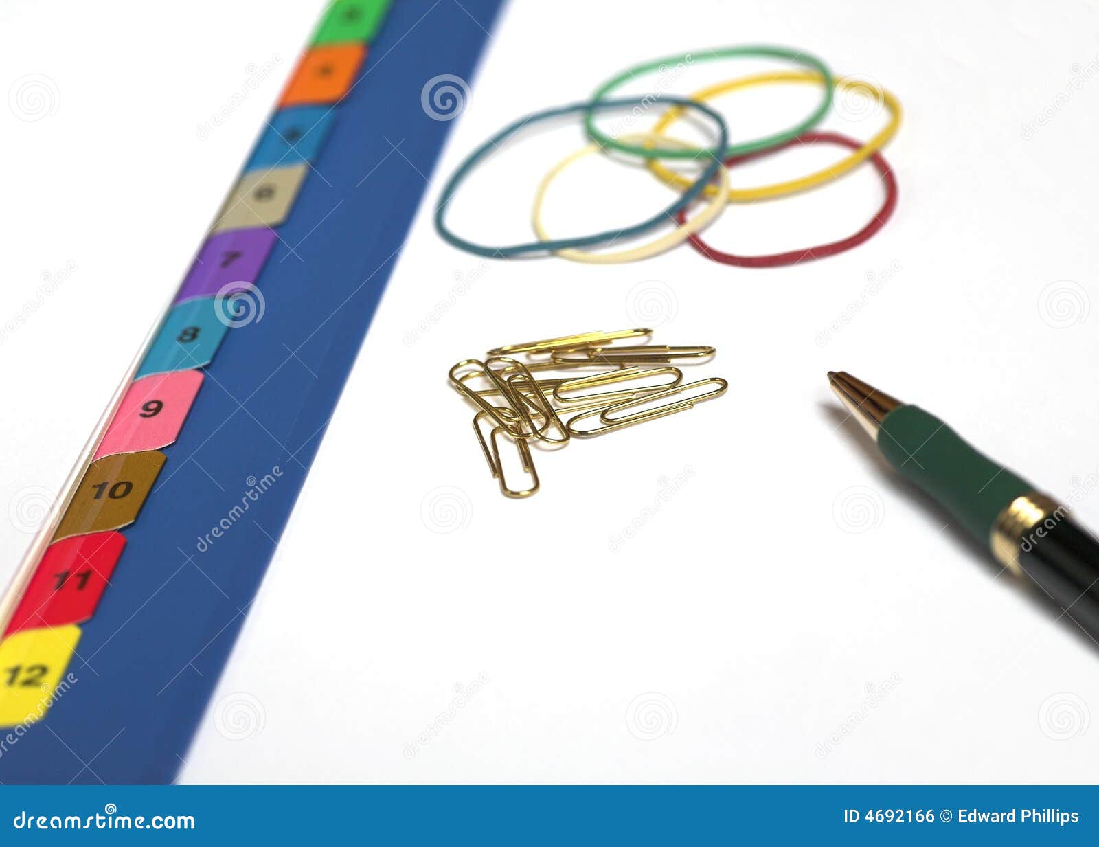 Office Stationery stock photo. Image of colored, binder - 4692166