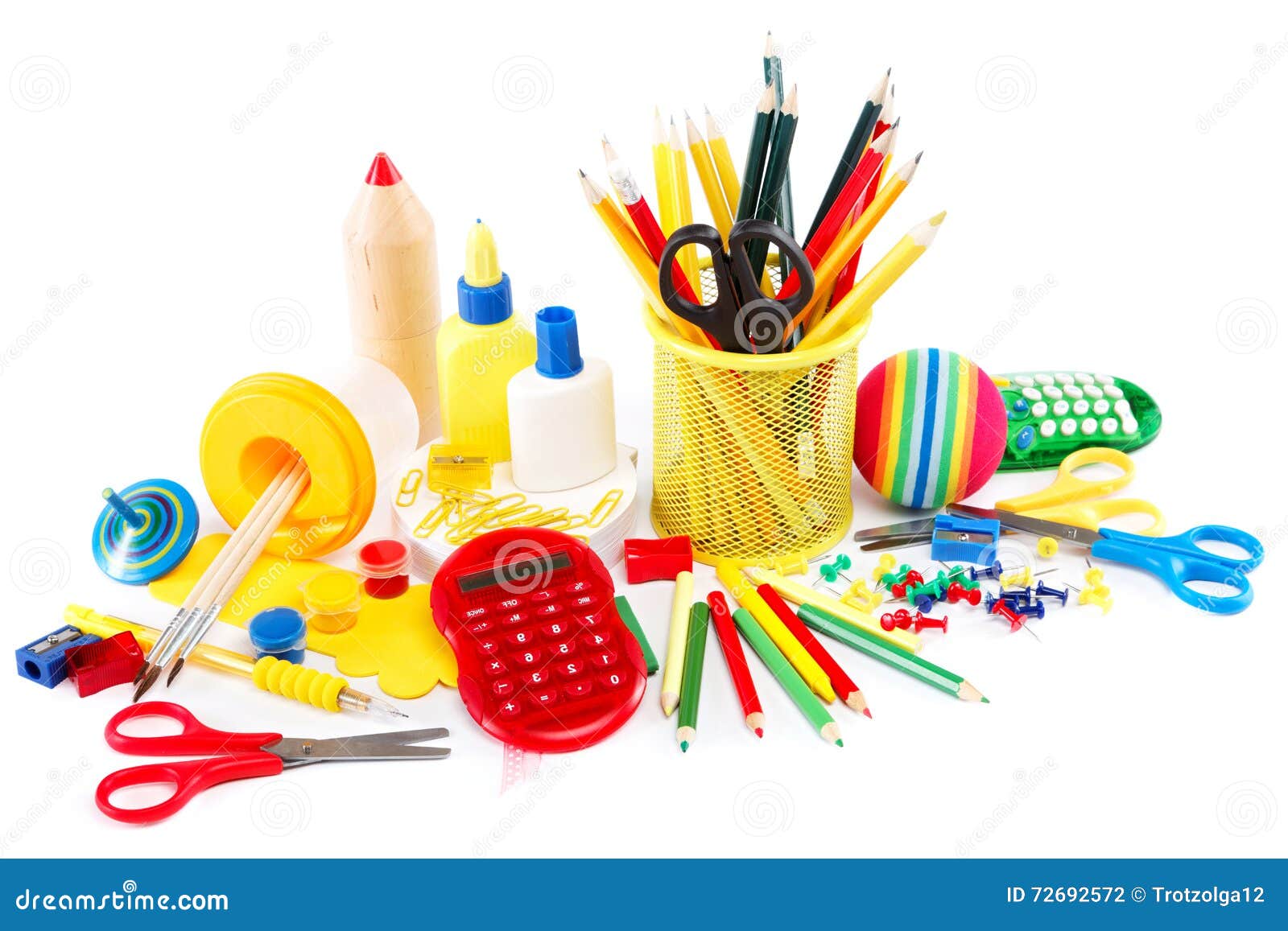 Office and Student Accessories. Back To School Concept. Stock Photo ...
