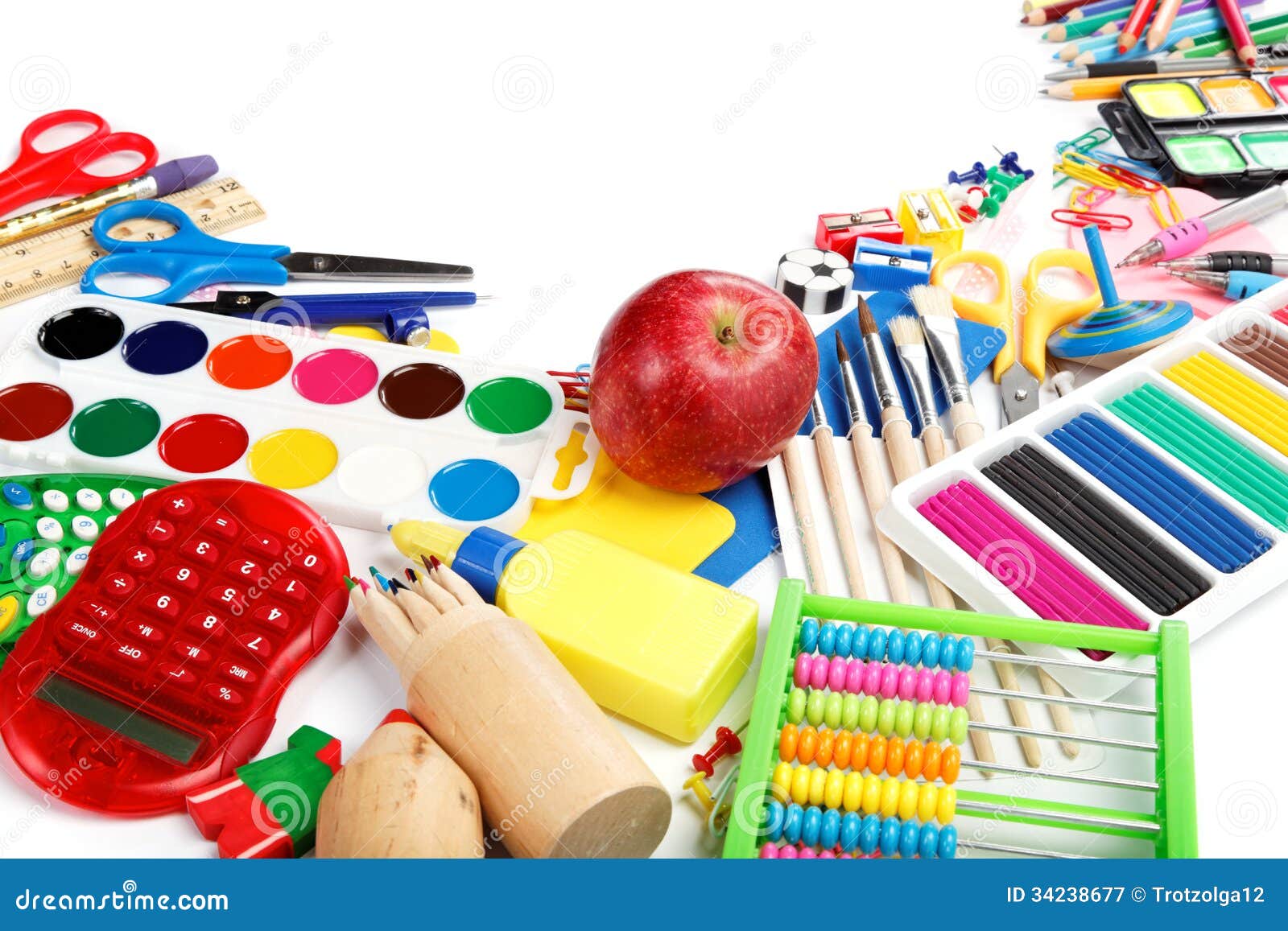 Office and Student Accessories. Back To School Concept. Stock Image ...
