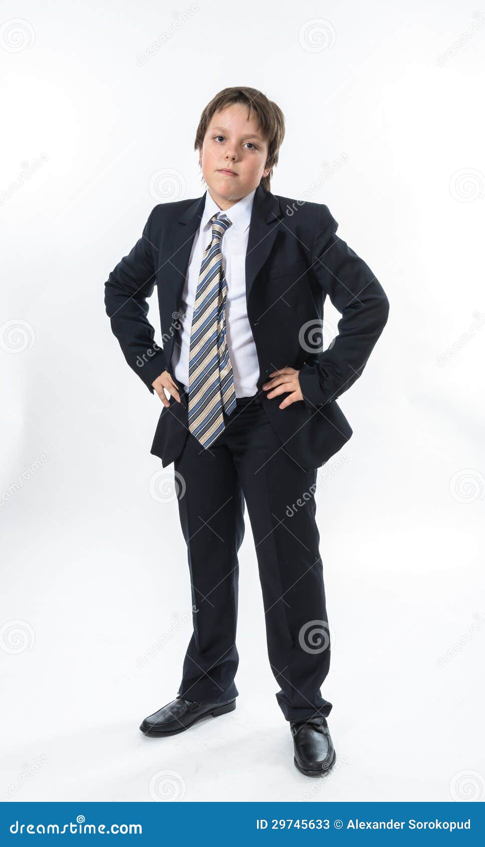 Office Style Showing by Young Boy Stock Image - Image of fabric ...