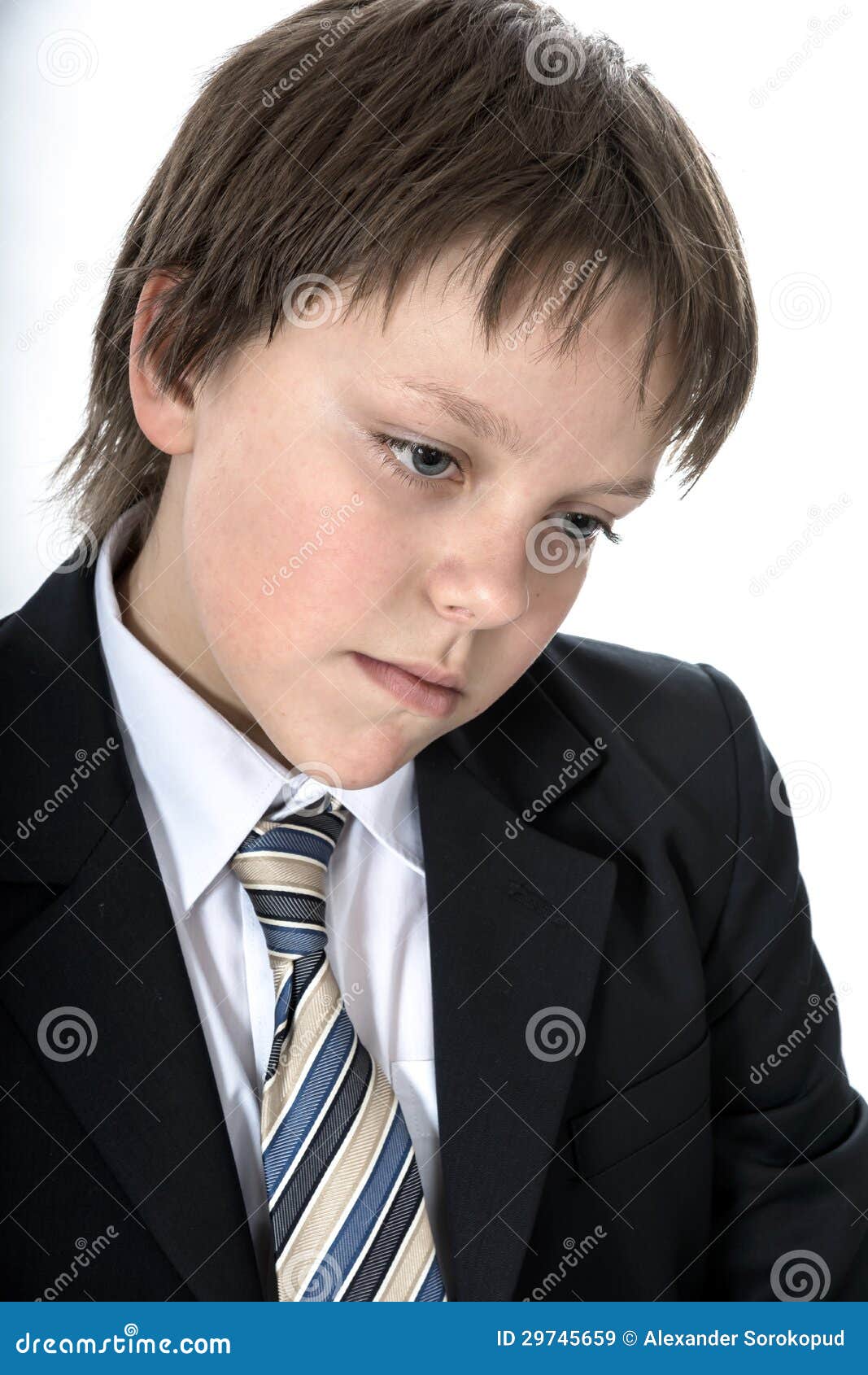 Office Style Showing by Young Boy Stock Image - Image of dreaminess ...