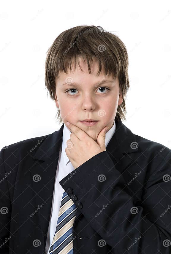 Office Style Showing by Young Boy Stock Image - Image of elegance ...