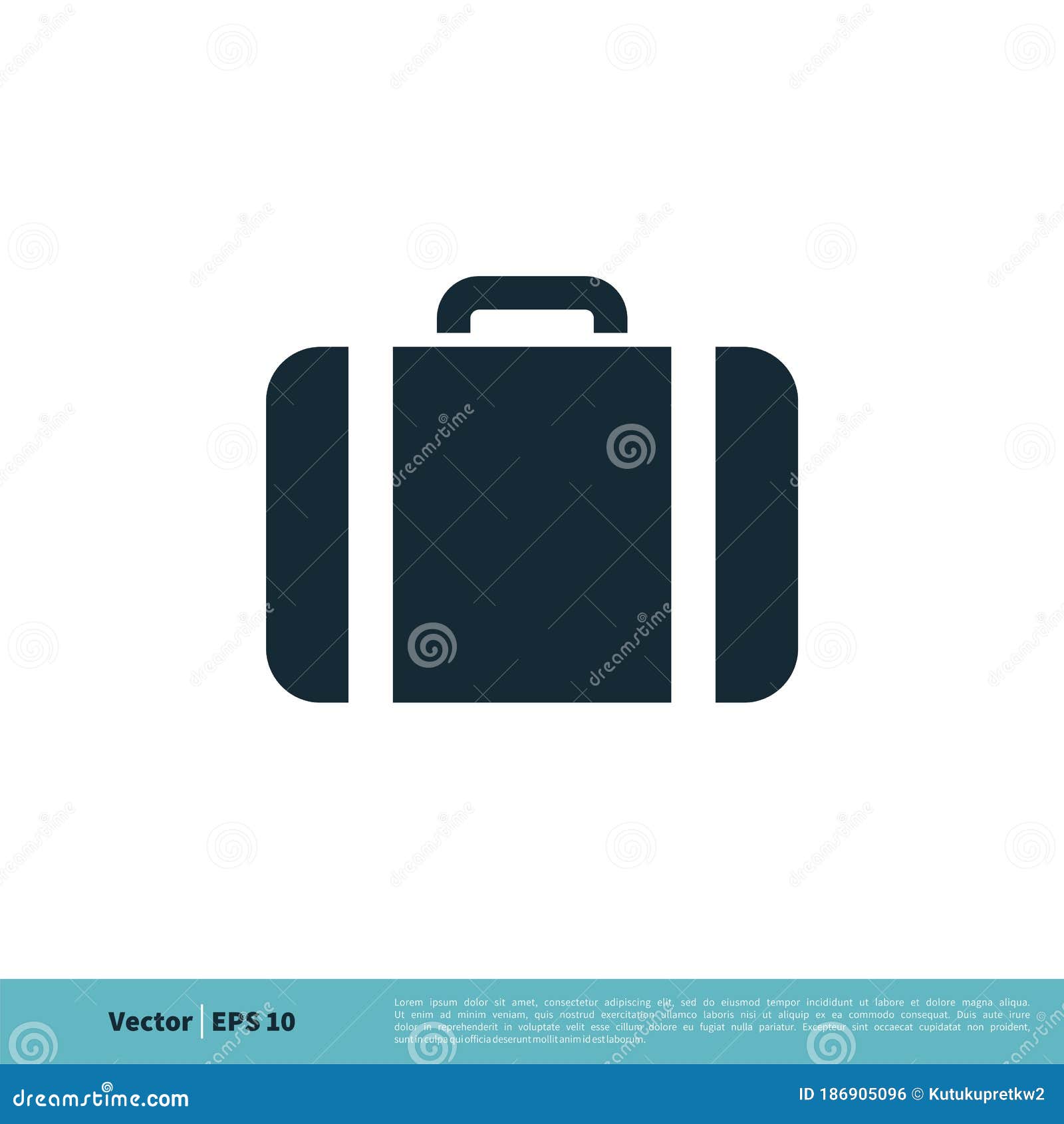 Office Suitcase Icon Vector Logo Template Illustration Design. Vector ...