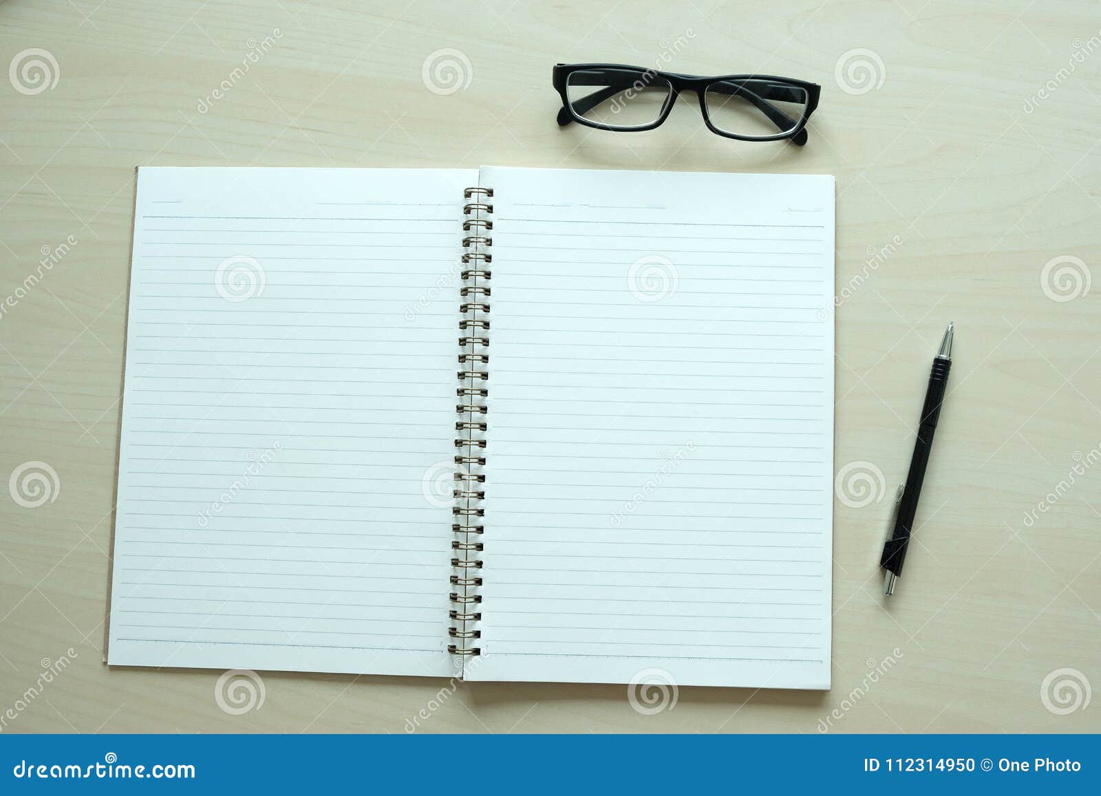 Office Supplies. Brown Blank Note Book and School Notebook Stock Photo ...