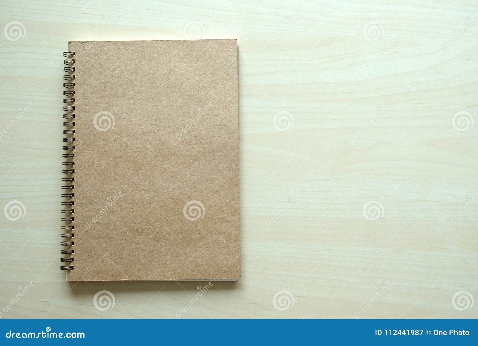 Office Supplies. Brown Blank Note Book and School Notebook Stock Image ...