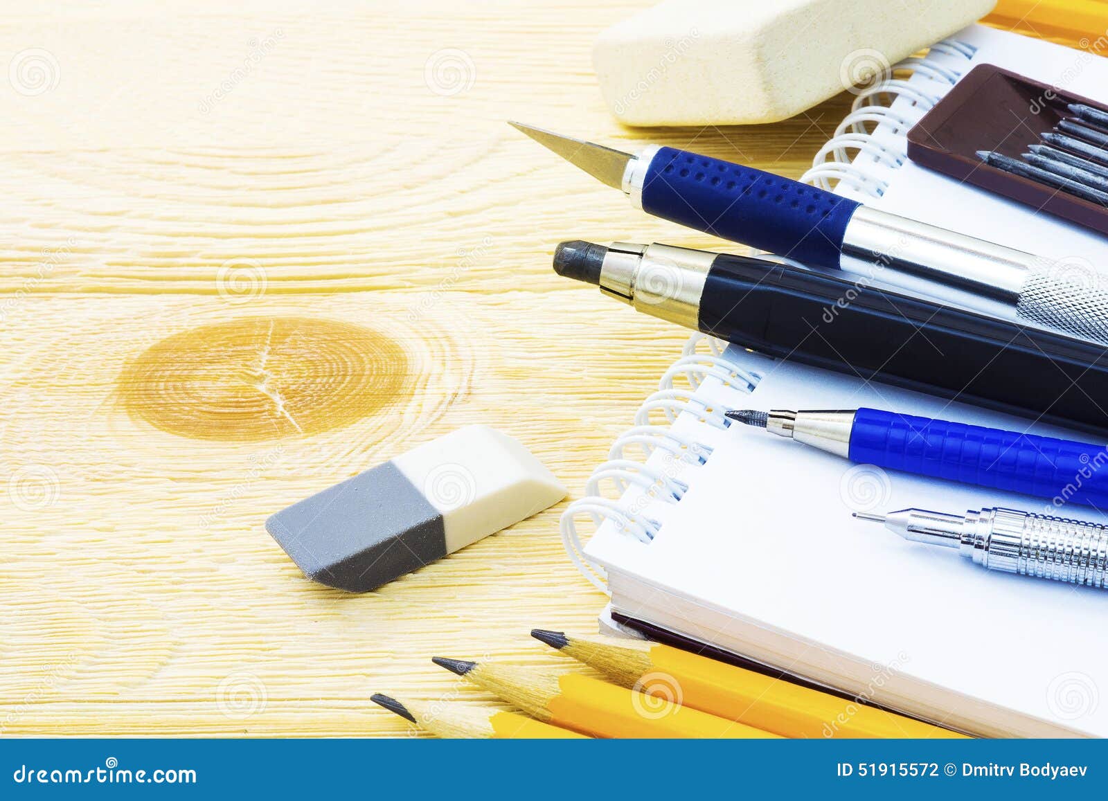 Office Supplies on the Table Stock Photo - Image of collection, colored ...