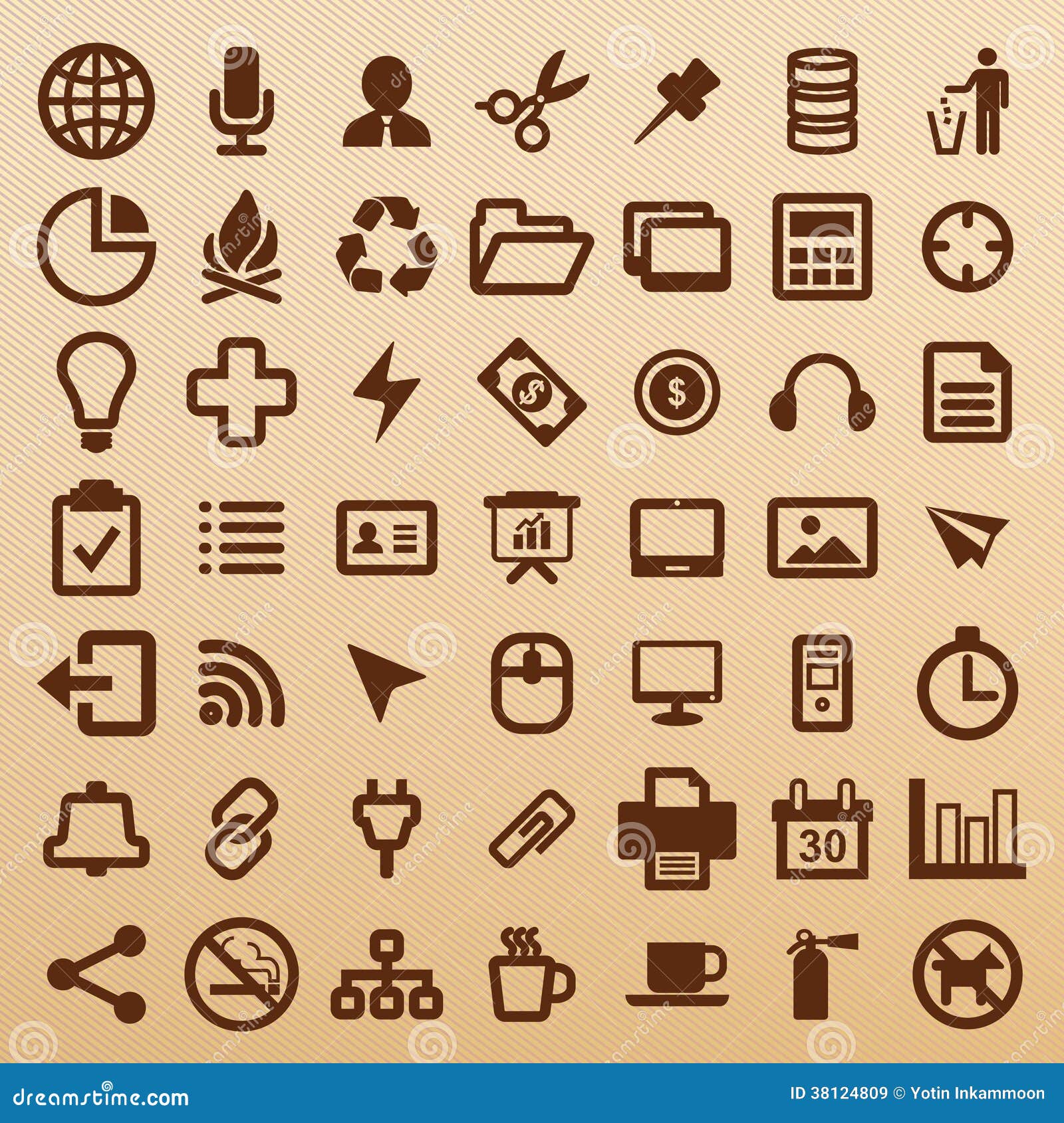 Office symbol stock illustration. Illustration of monitor - 38124809