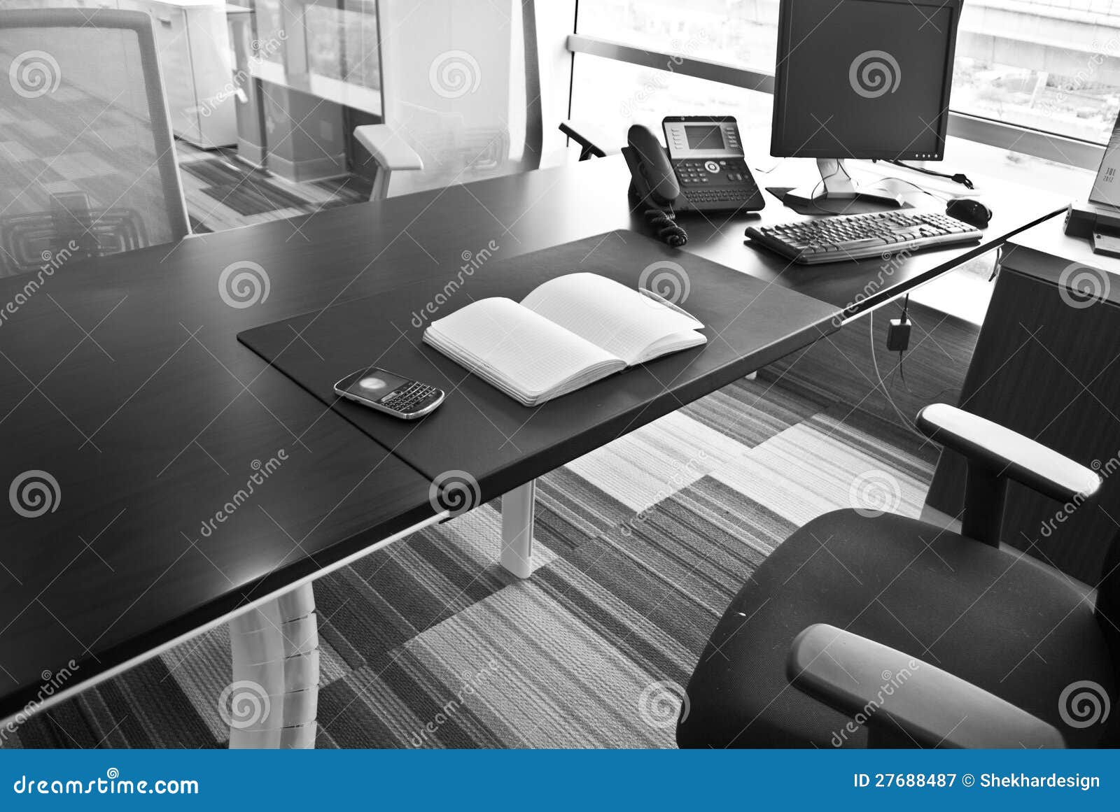 Office table stock image. Image of horizontal, table - 27688487