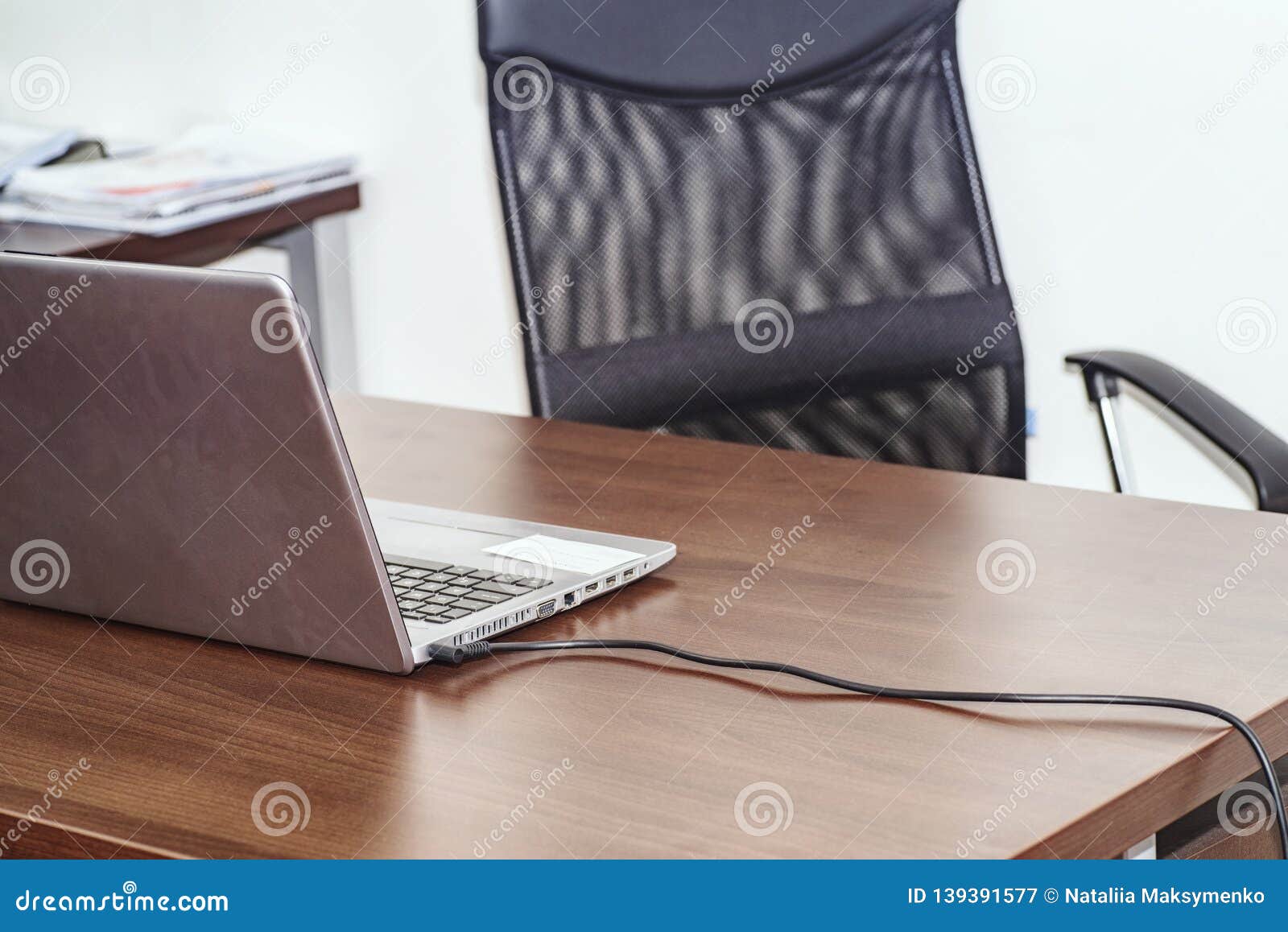 Workplace with Notebook Laptop .the Office, in the Office Table and ...