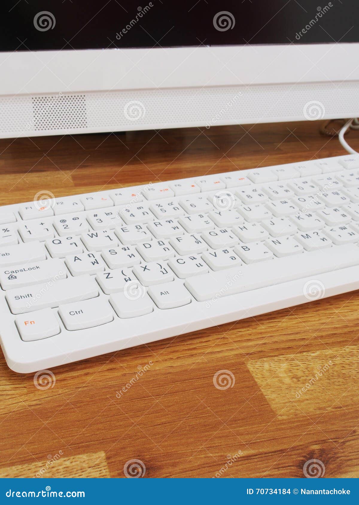 Office Table with Computer Keyboard Stock Photo - Image of keyboards ...