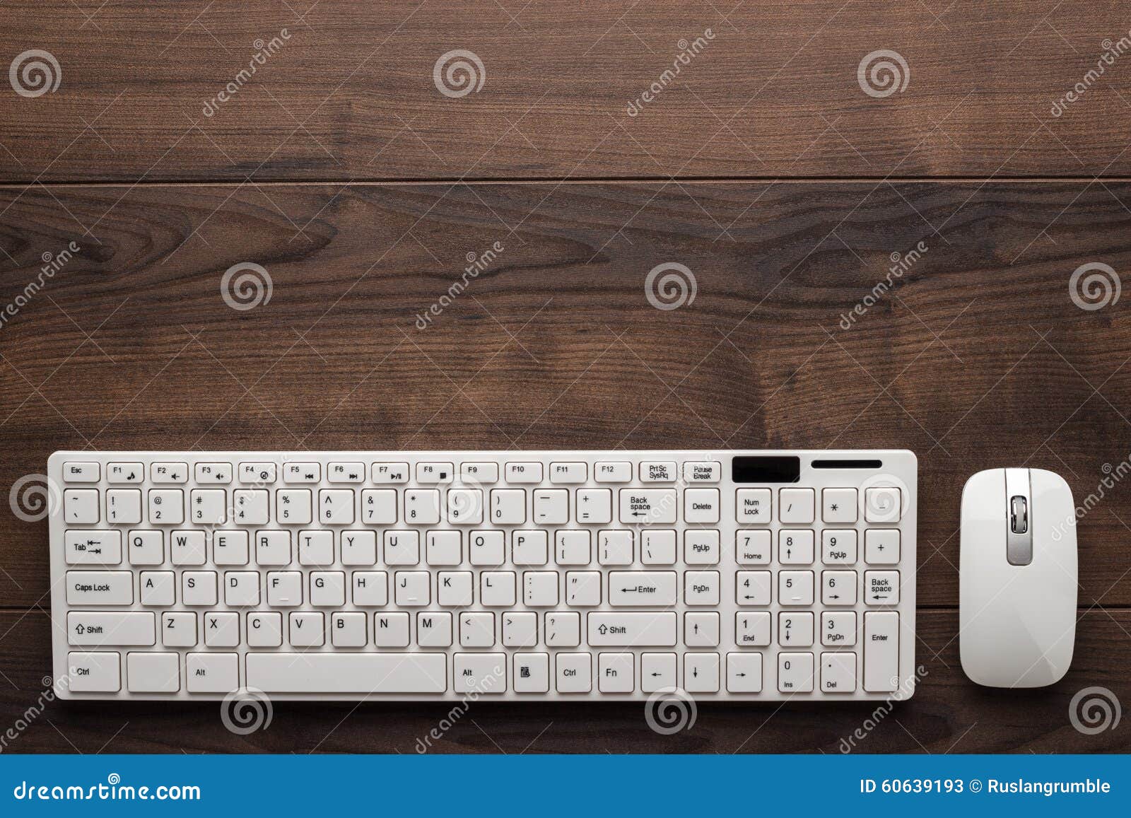 Office Table with Computer Keyboard and Mouse Stock Image - Image of ...