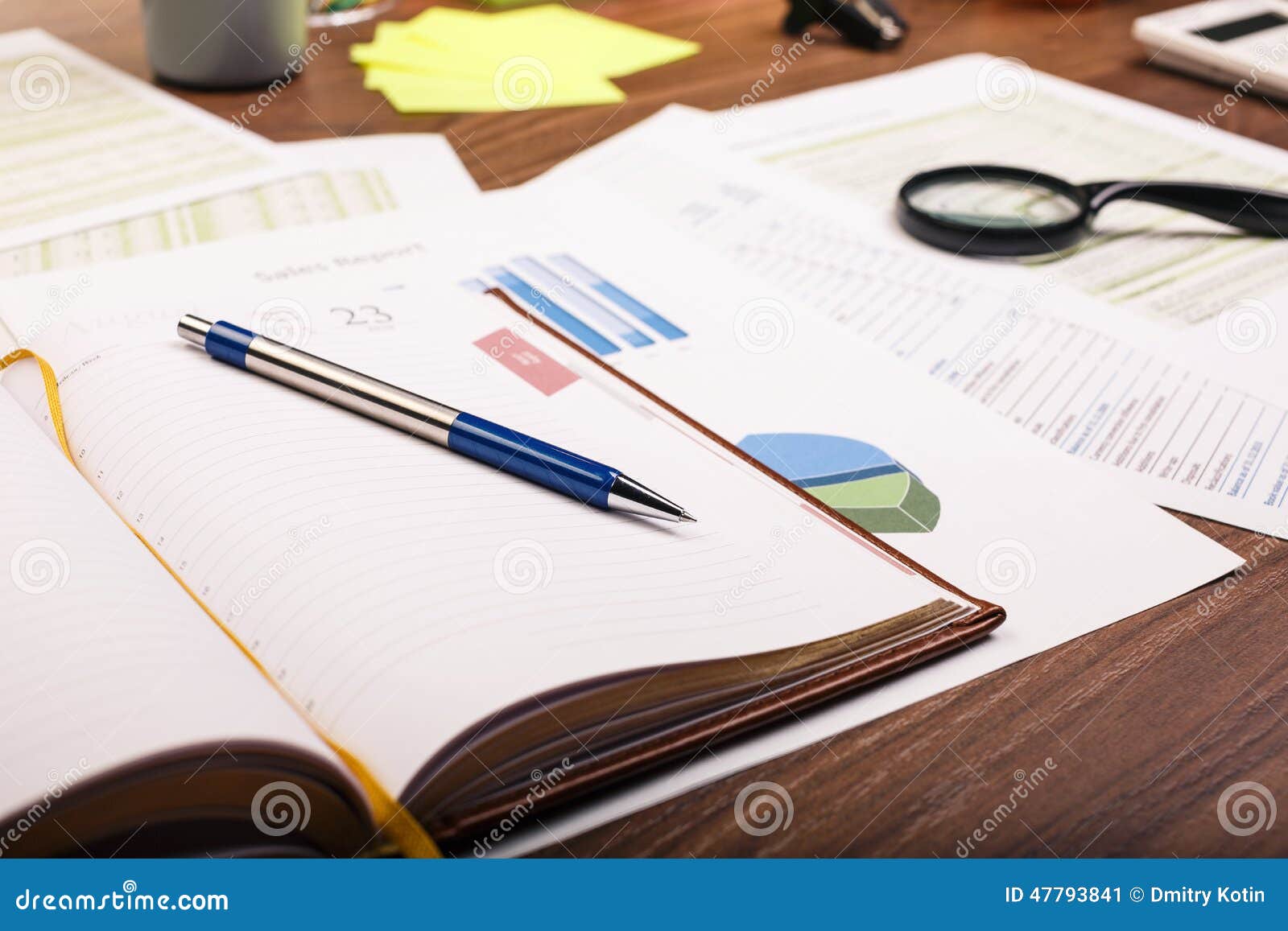 Office table stock image. Image of graph, account, accountant - 47793841