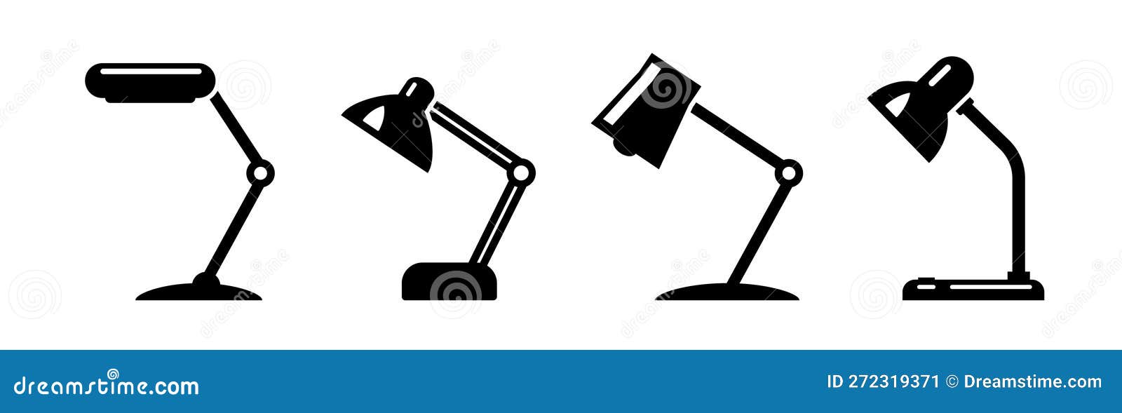 Office Table Desk Lamp Icon Light. Desk Lamp Light Bulb Vector Desktop ...