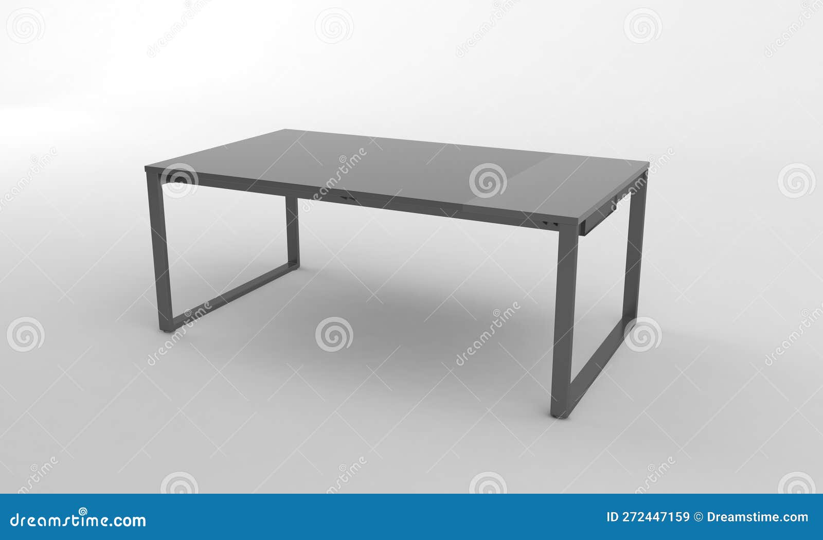 Table 3D Rendered Realistic Furniture Side View Stock Illustration ...