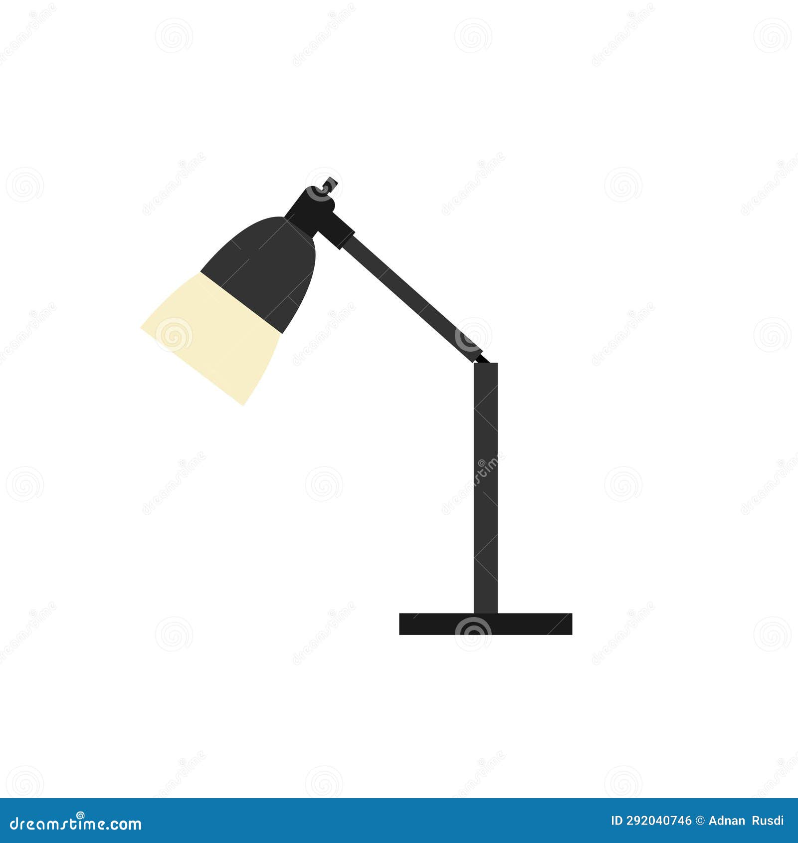 Office Table Lamp Flat Design Style. Desk Lamp Modern Vector ...