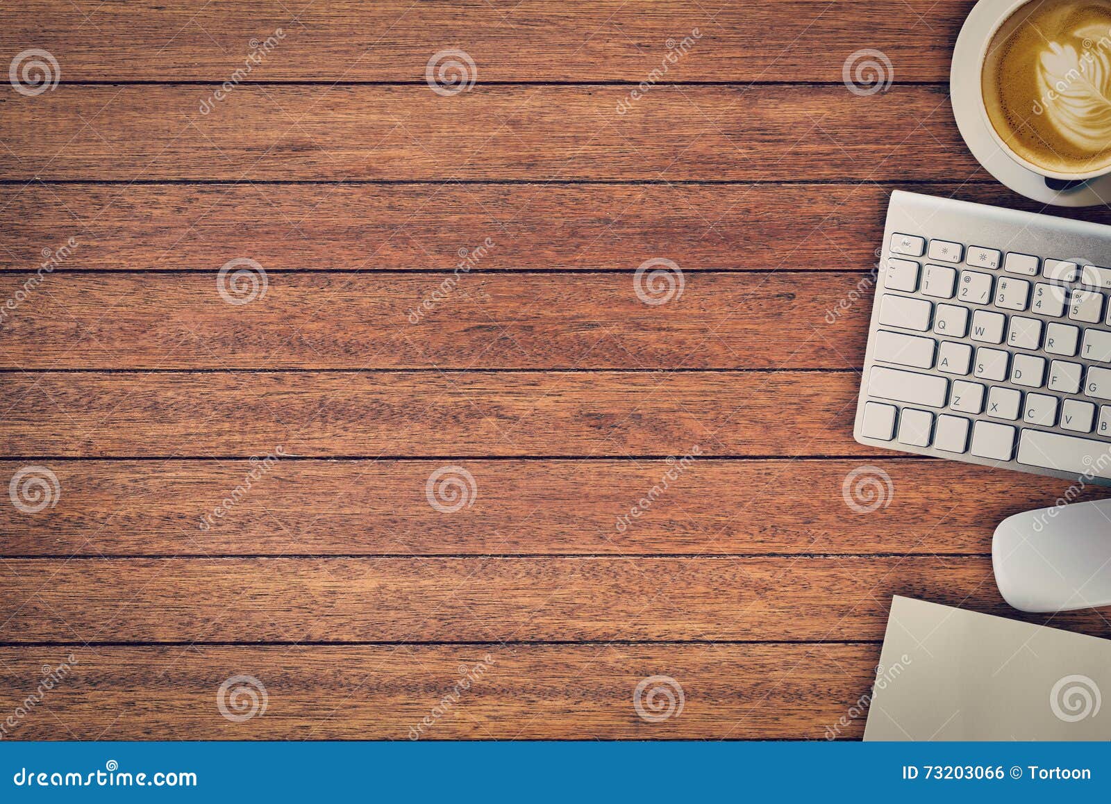 Office Table with Notepad, Computer and Coffee Cup and Computer Stock ...
