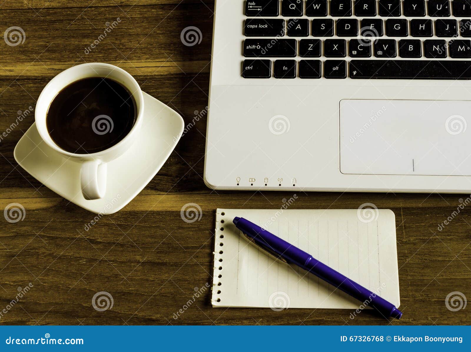 Office table with notepad stock photo. Image of page - 67326768