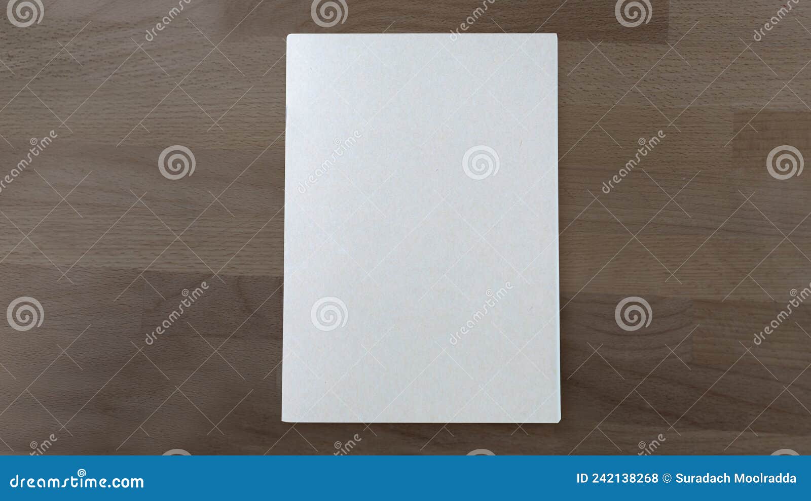 Office Table with Paper A4, Top View with Copy Space Stock Photo ...
