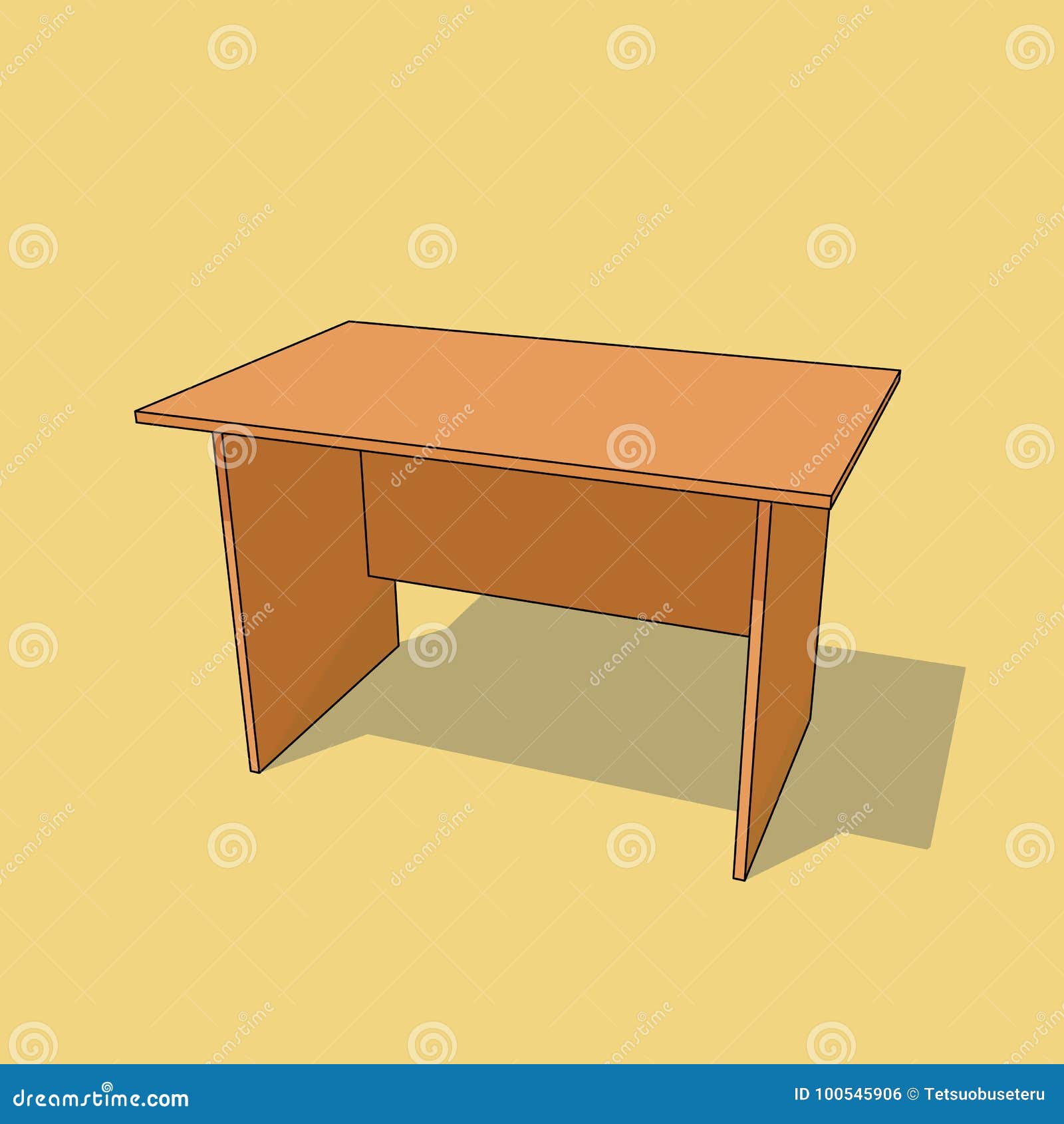 Office table stock vector. Illustration of symbol, design - 100545906