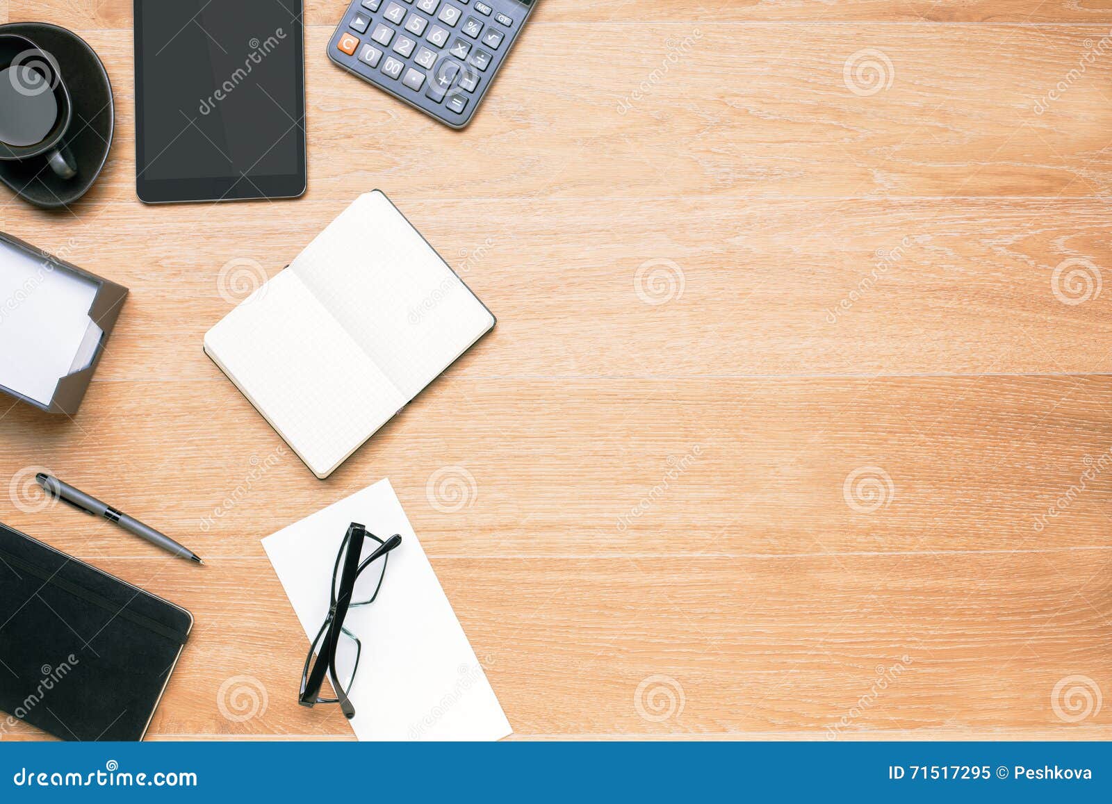 Office Table with Various Items Stock Image - Image of mock, desktop ...