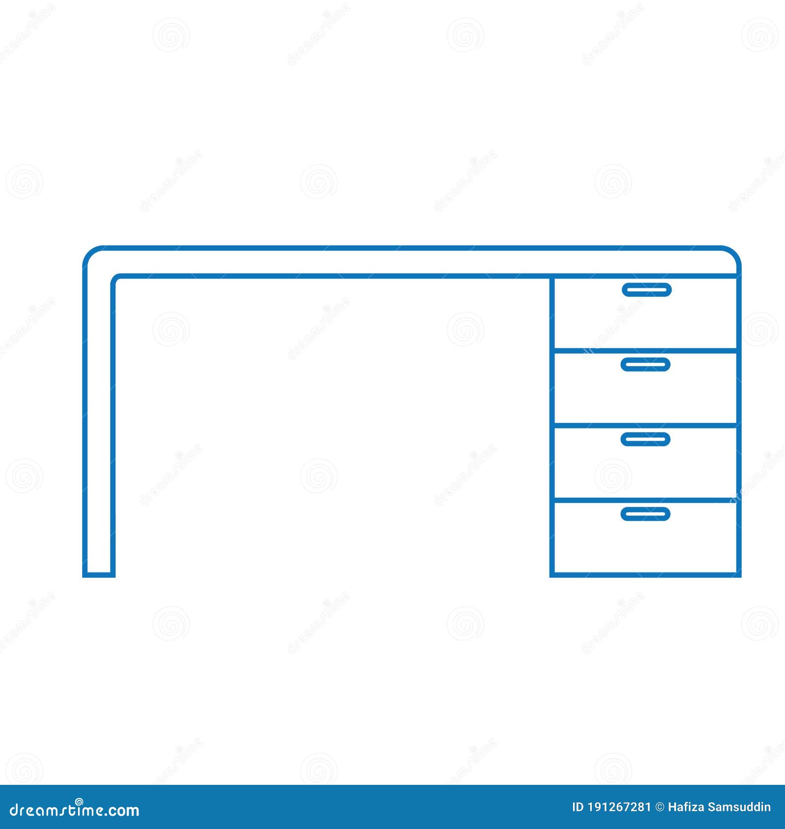 Office Table. Vector Illustration Decorative Design Stock Vector ...