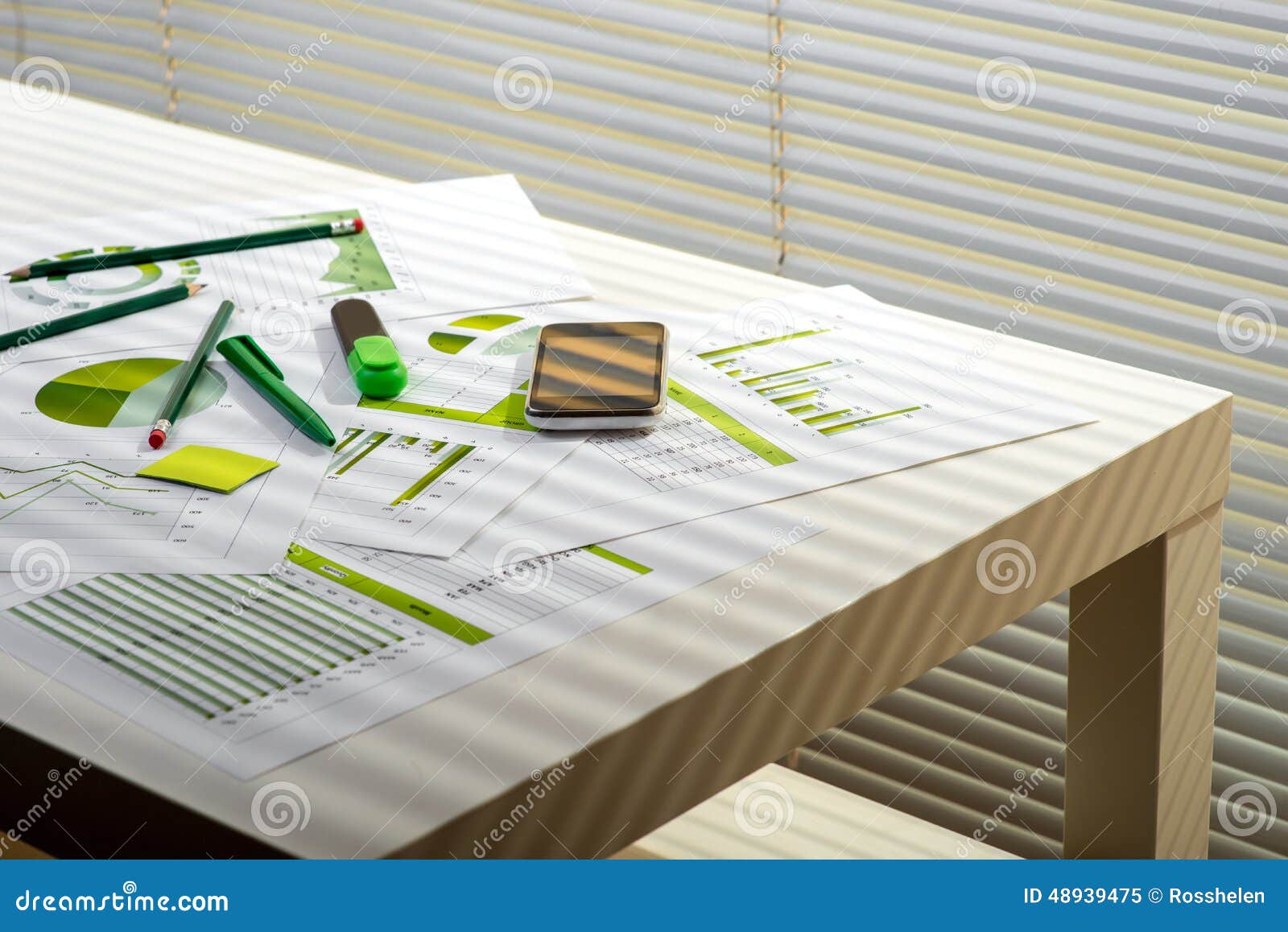 Office Table with Working Stuff Stock Image - Image of office, digital ...