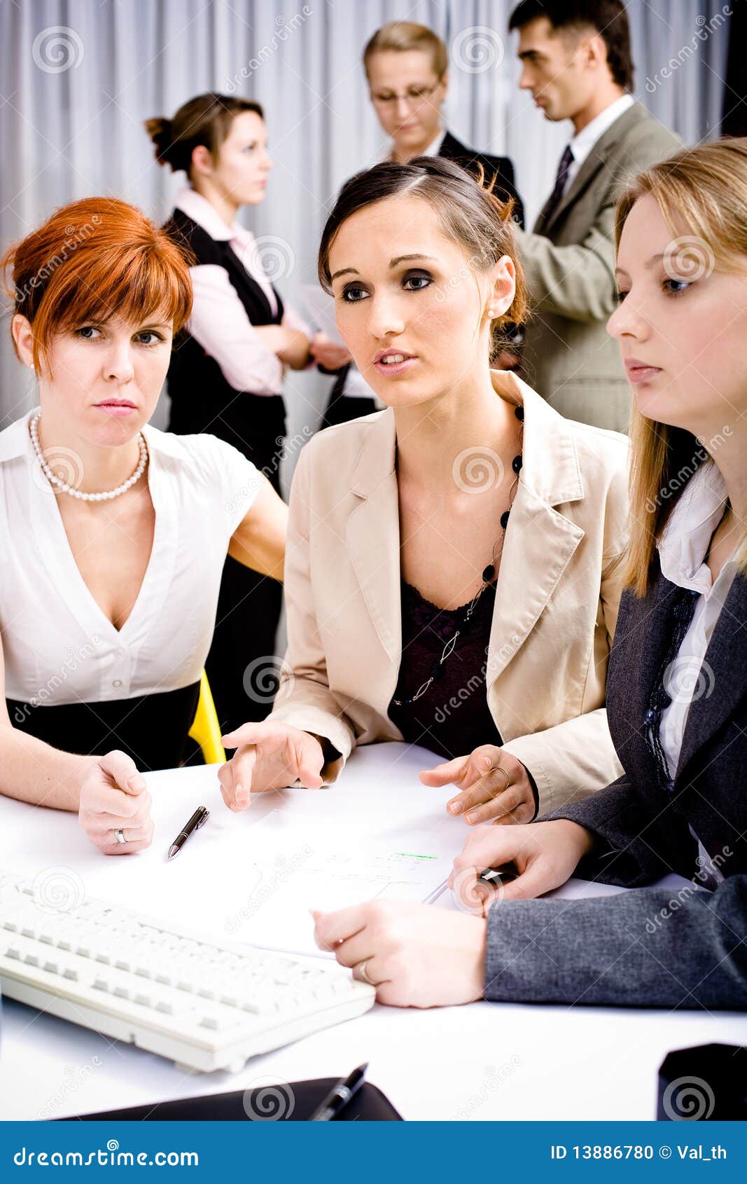 Office team stock photo. Image of support, females, communications ...