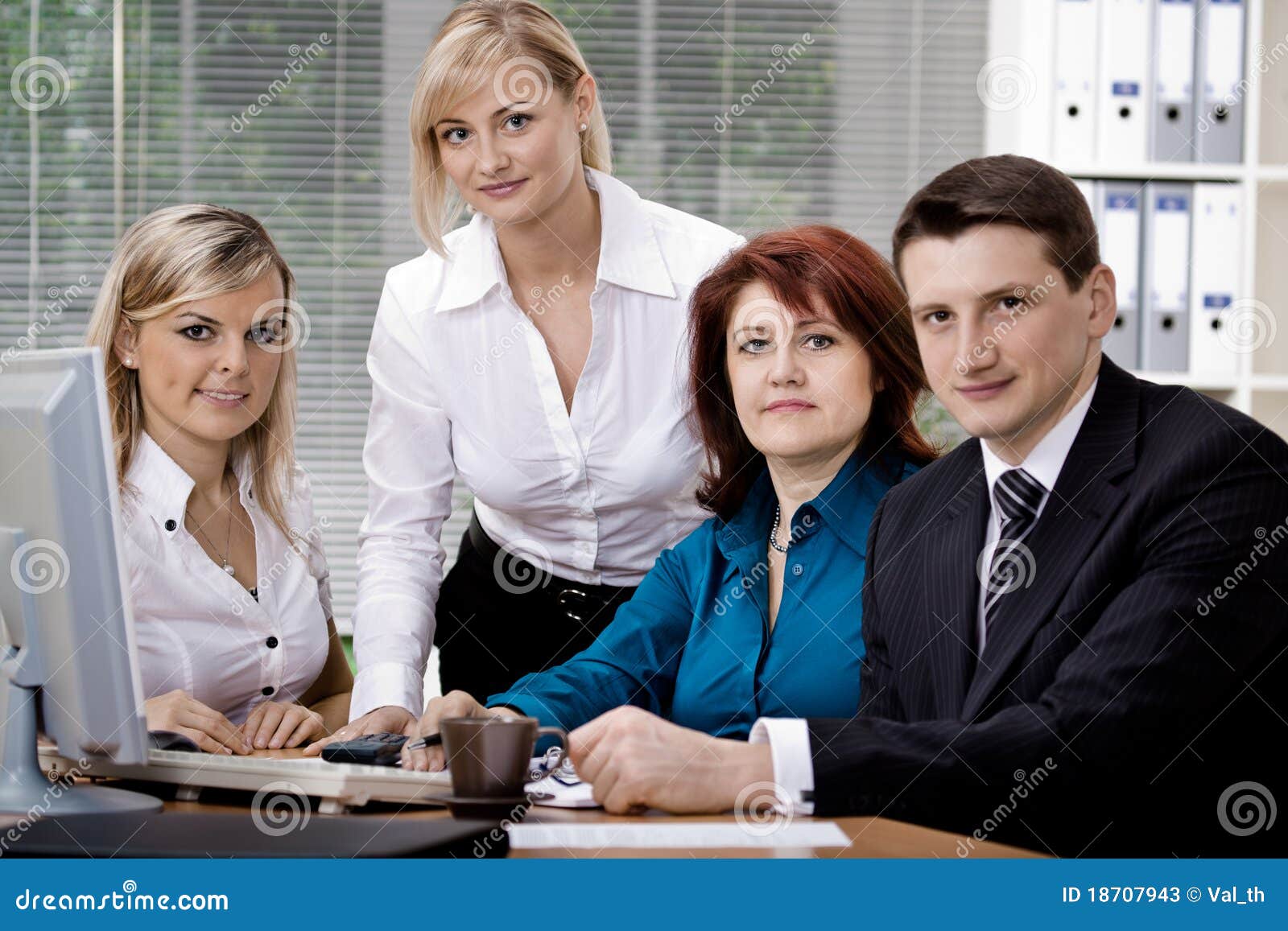 Office team stock image. Image of woman, working, face - 18707943